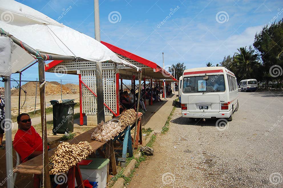 Bus stop market editorial stock photo. Image of road - 29332353