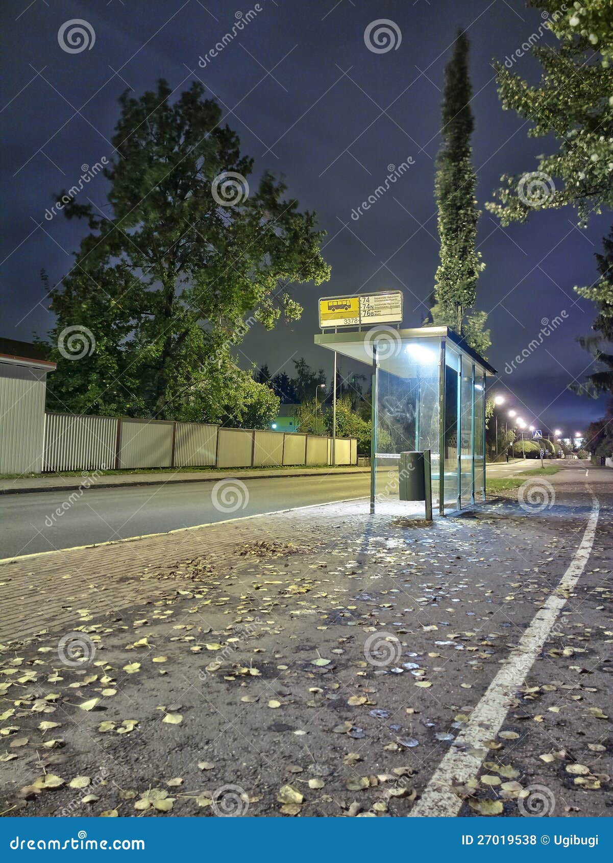 Bus stop at night stock photo. Image of traffic, passenger - 27019538