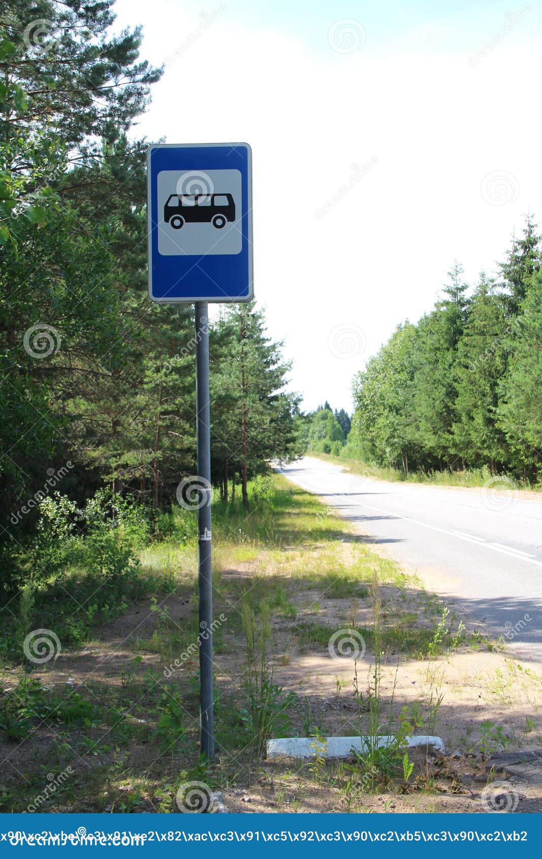 Bus stop one stock image. Image of poverty, road, asphalt - 223974881