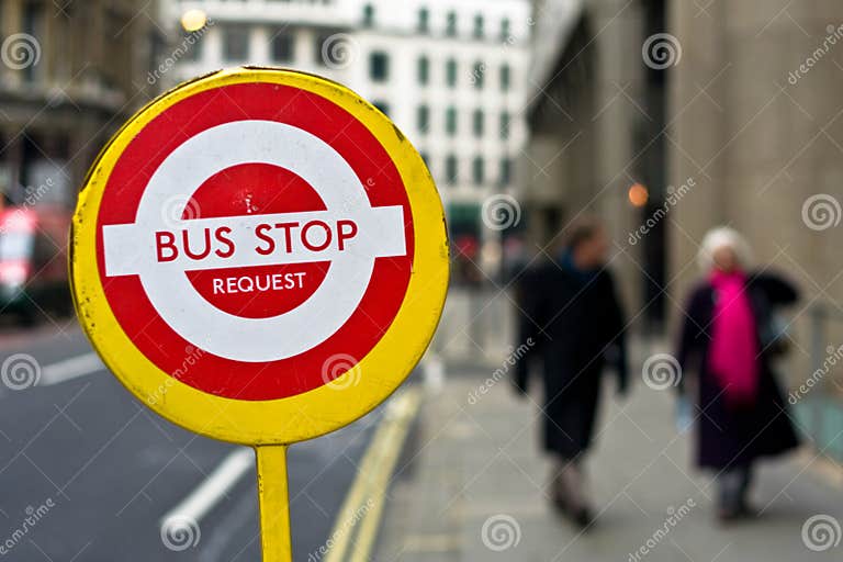 Bus Stop Request stock image. Image of yellow, temporary - 6881855