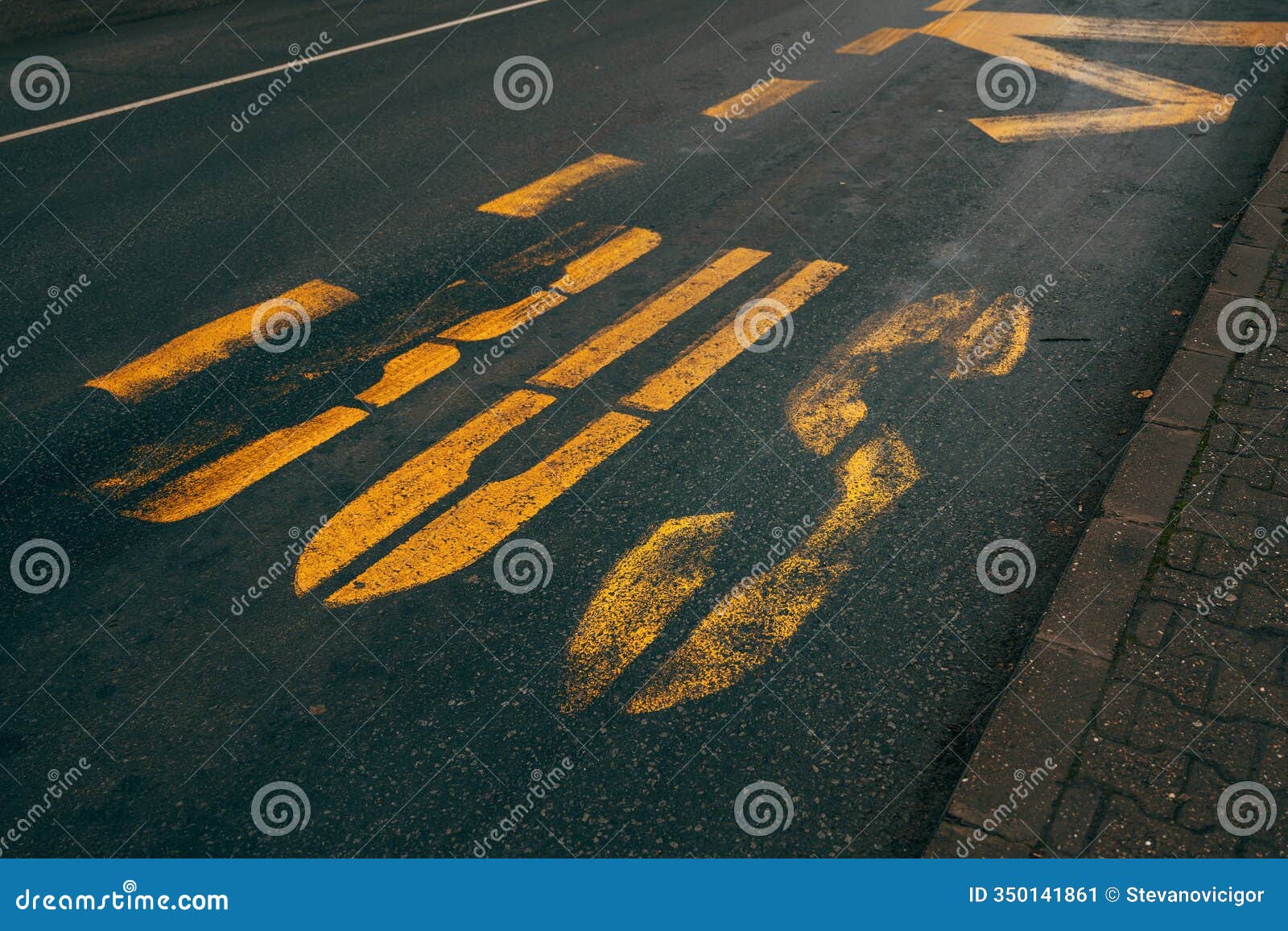 Road Marking In Form Of 2019 Year And Arrow Royalty-Free Stock Photo ...