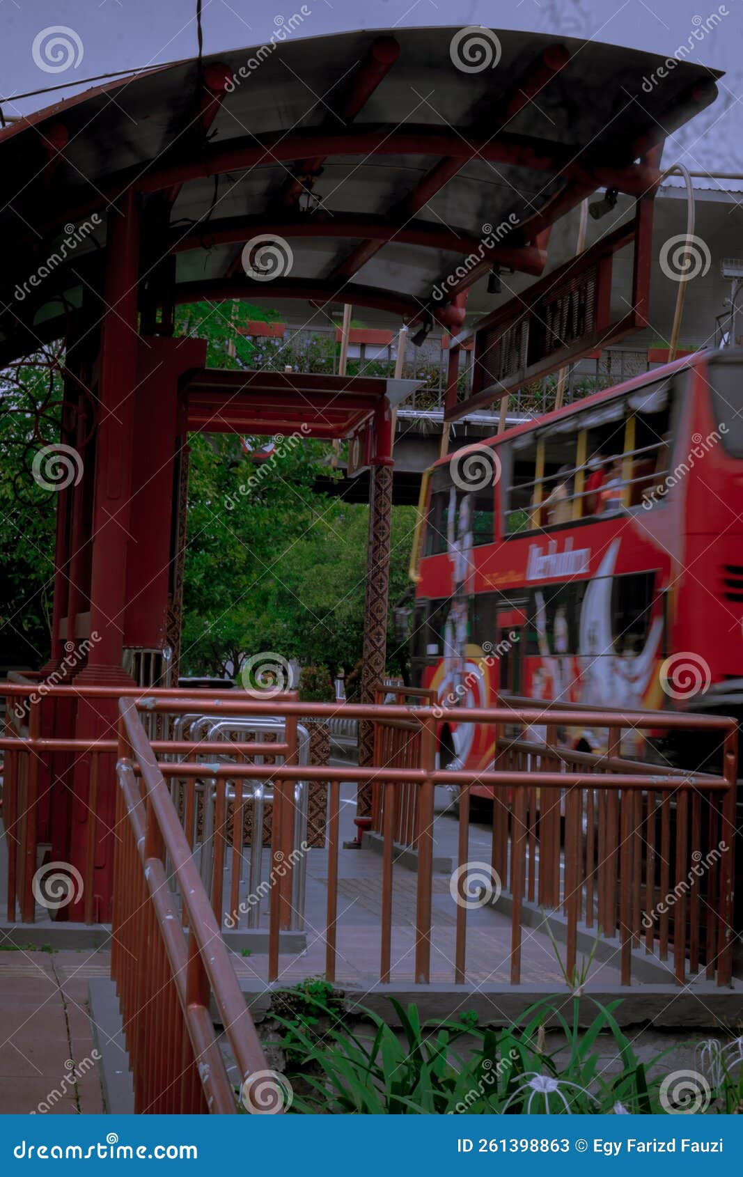 Bus Stop in RS Moewardi, Surakarta City, Shoot on Normal View Stock ...