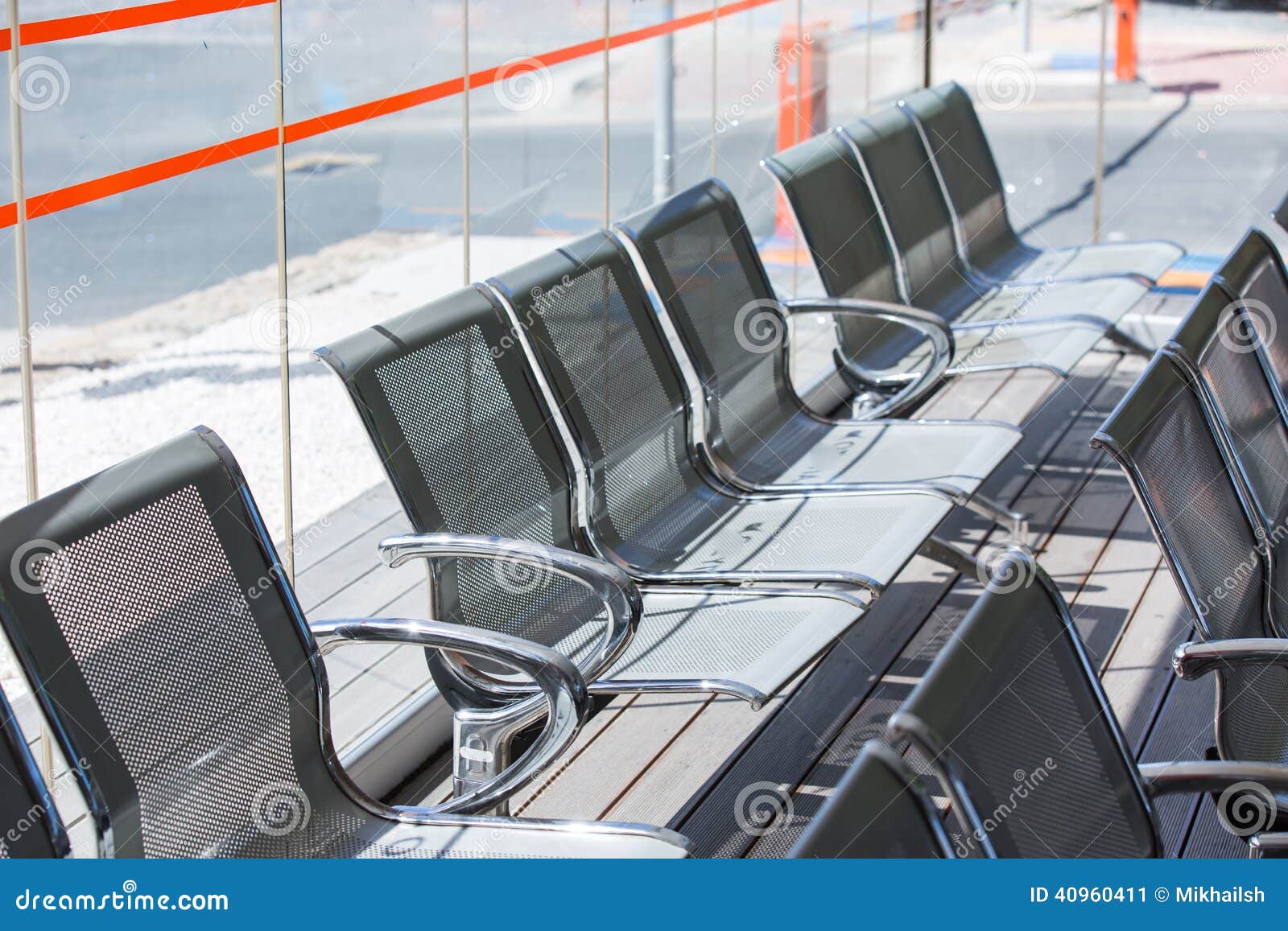 Bus Stop Seating Places Row Stock Image - Image of waiting, terminus ...