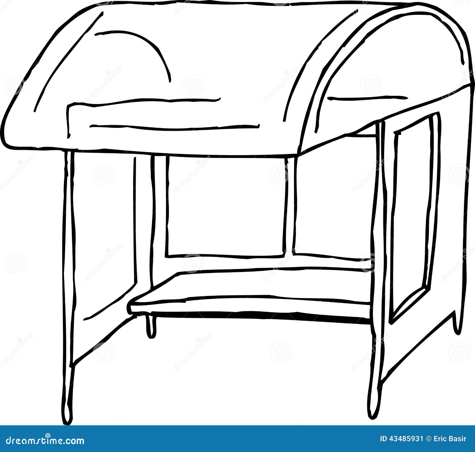 Bus Stop Shelter stock vector. Illustration of clip, bench - 43485931
