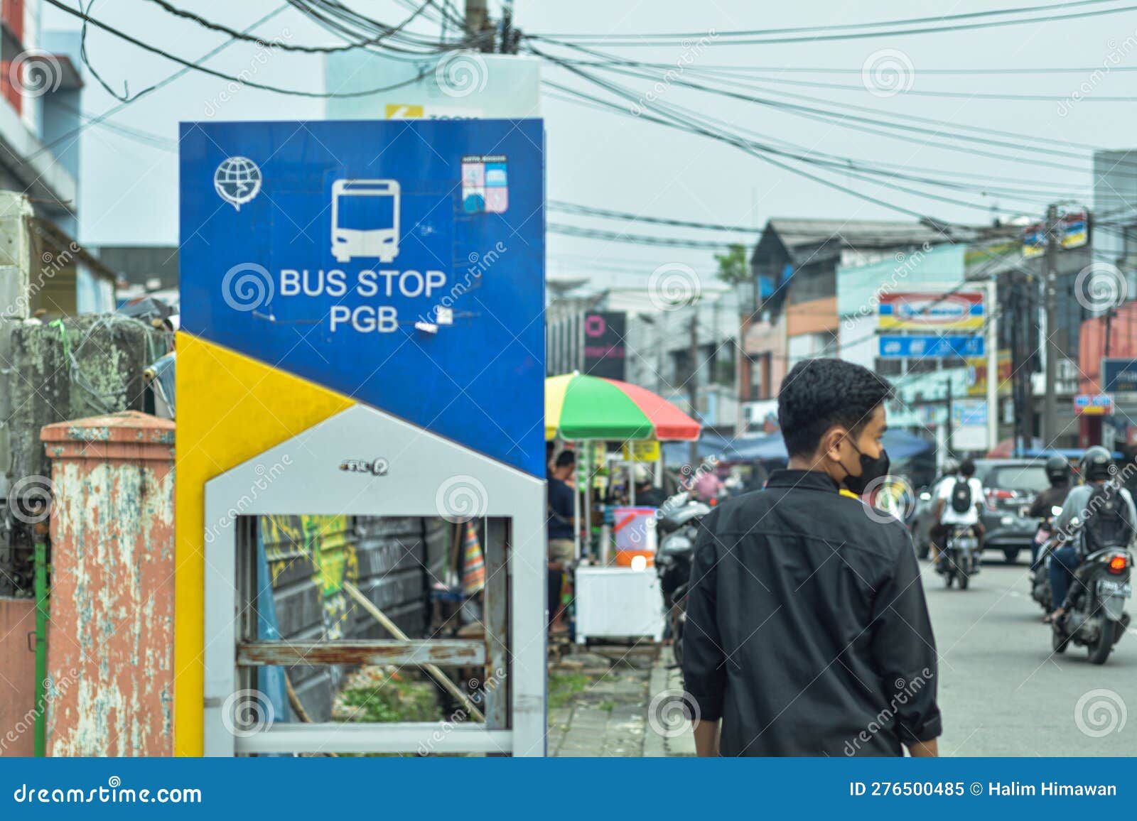 Bus Stop on the Side of the City Road. Editorial Image - Image of road ...