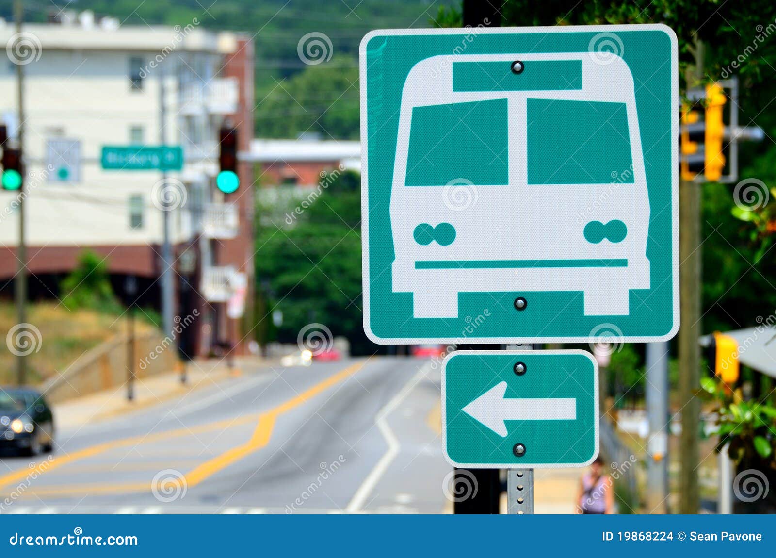 Bus Stop Sign stock photo. Image of post, transit, station - 19868224
