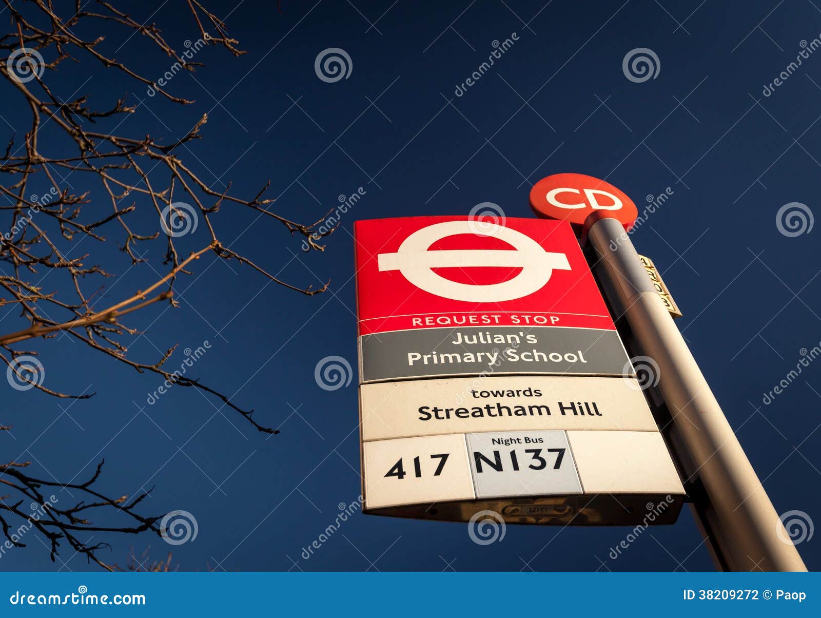 Bus stop sign editorial photography. Image of lane, route - 38209272