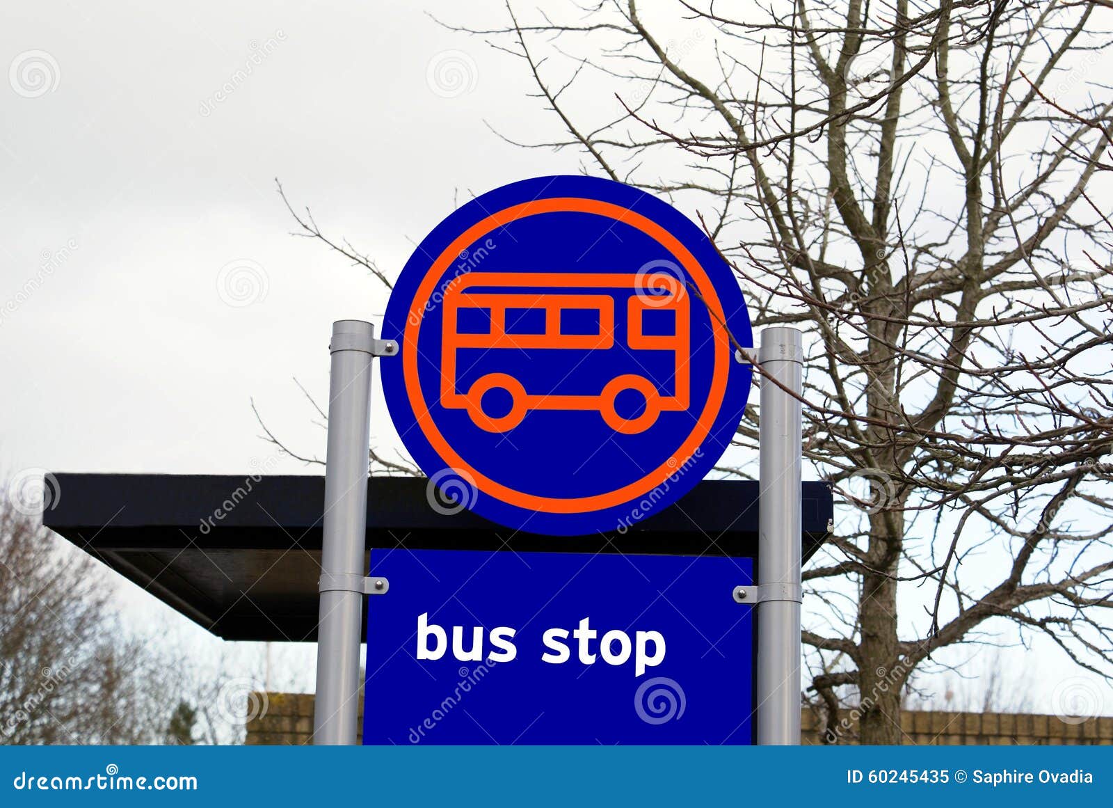 Bus stop sign stock image. Image of street, coach, service - 60245435