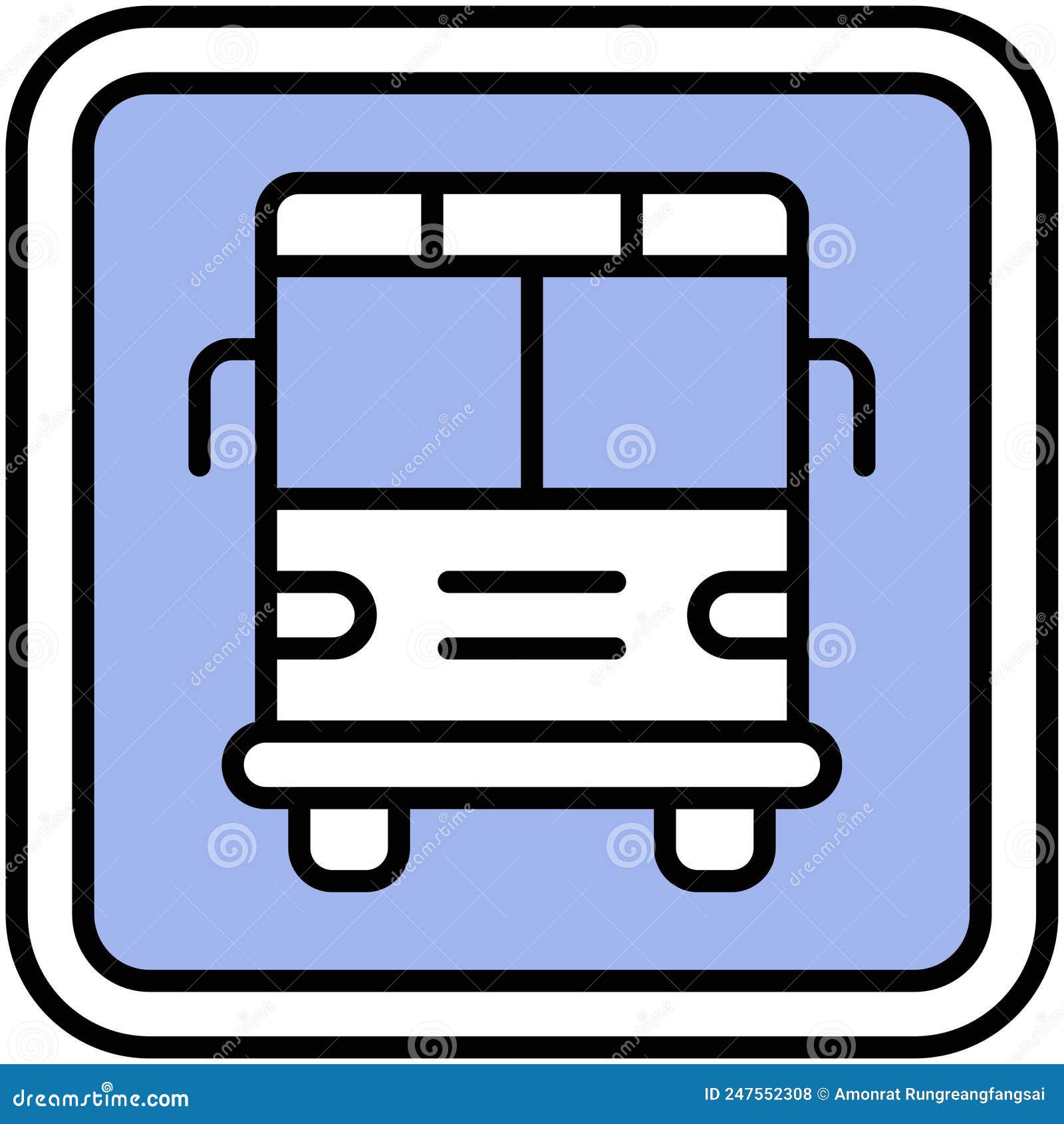 Bus Stop Sign Icon, Traffic Sign Vector Stock Vector - Illustration of ...