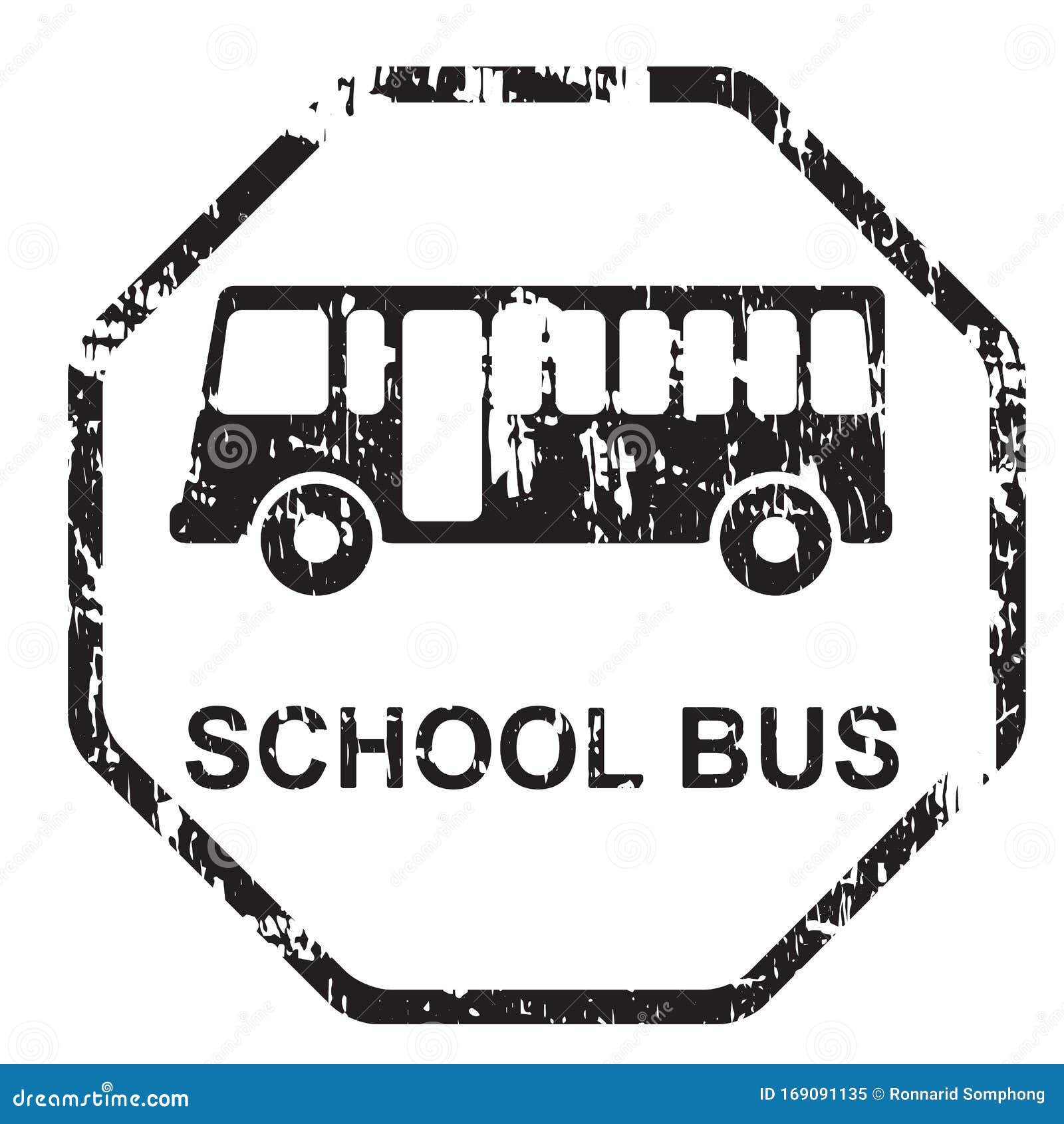 Bus Stop Sign . Symbol Grunge Textures Vintage Stock Illustration ...