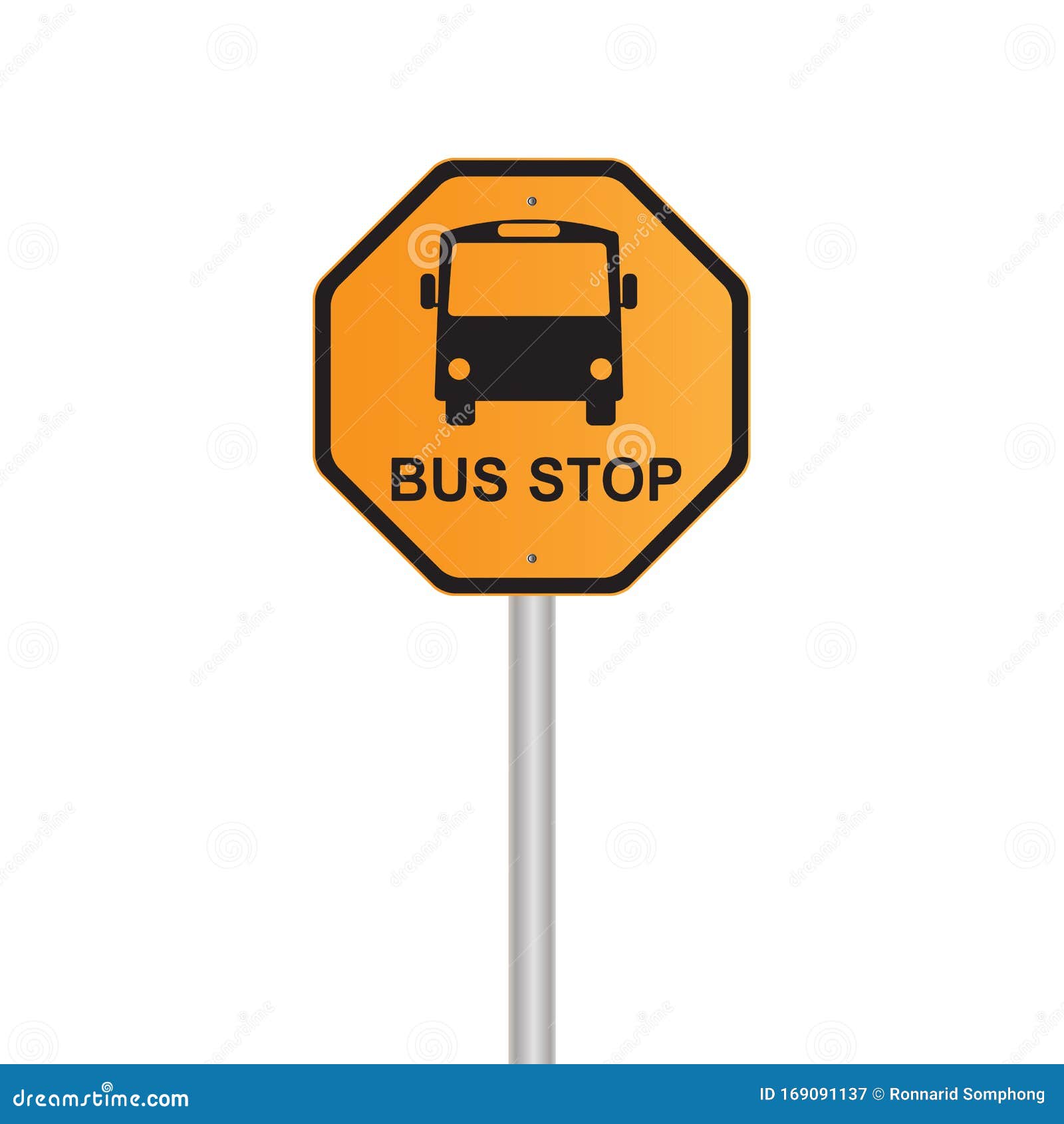 Bus Stop Sign . Symbol Grunge Textures Vintage Stock Illustration ...