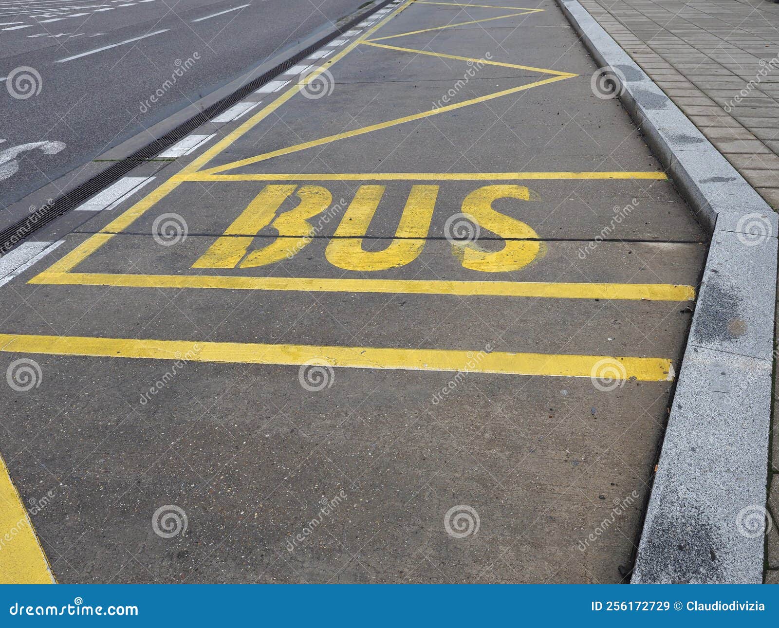 Bus stop sign stock image. Image of yellow, mass, road - 256172729
