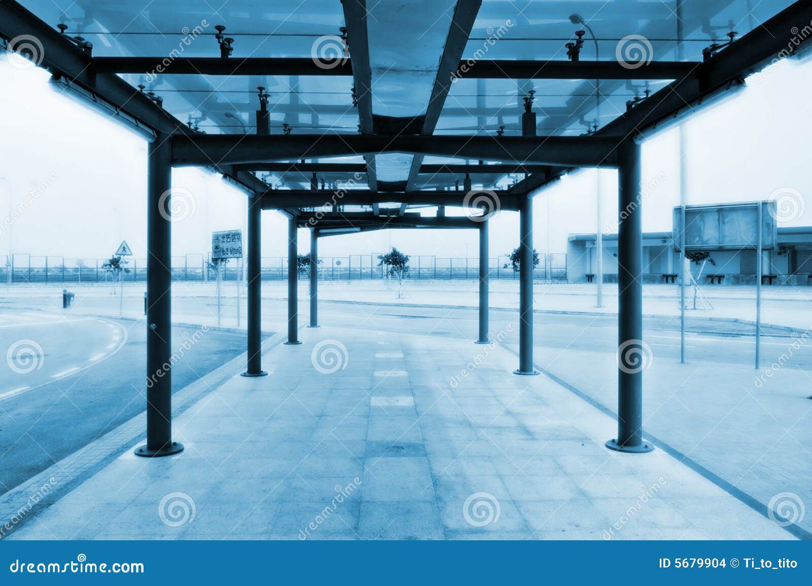 Bus stop terminal stock photo. Image of road, depot, glass - 5679904