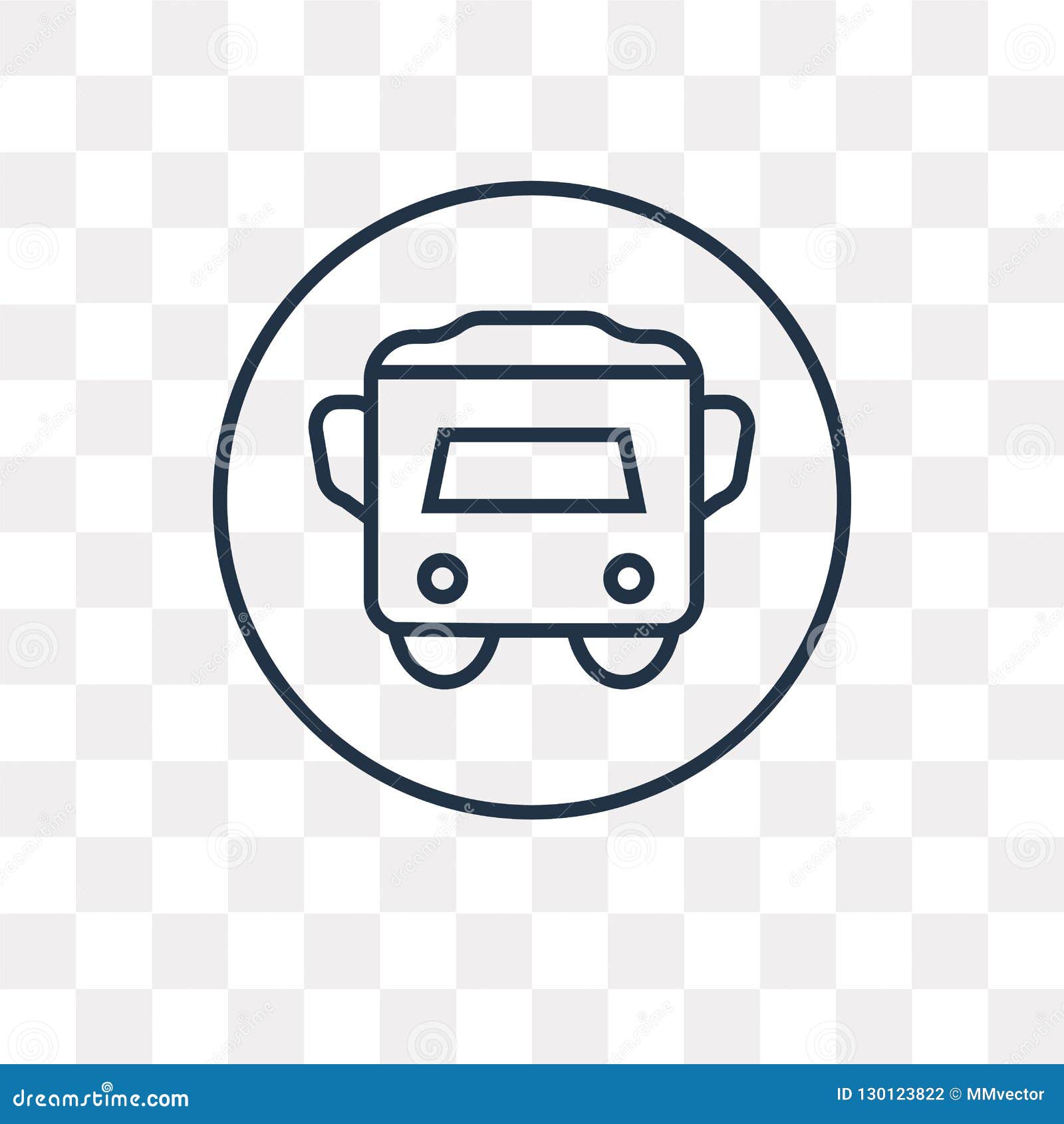 Bus Stop Vector Icon Isolated on Transparent Background, Linear Stock ...