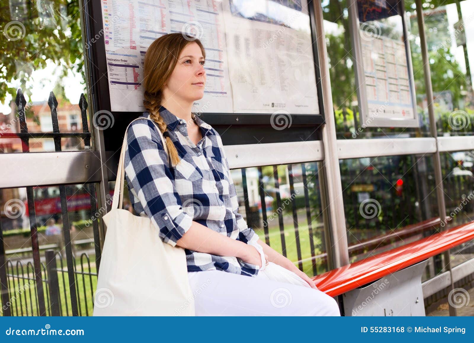 Bus stop stock photo. Image of street, seat, passenger - 55283168