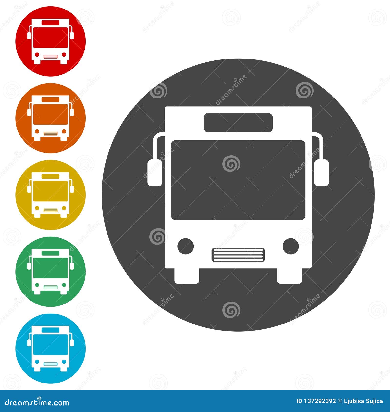 Bus Symbol, Bus Icon Vector Stock Vector - Illustration of black ...
