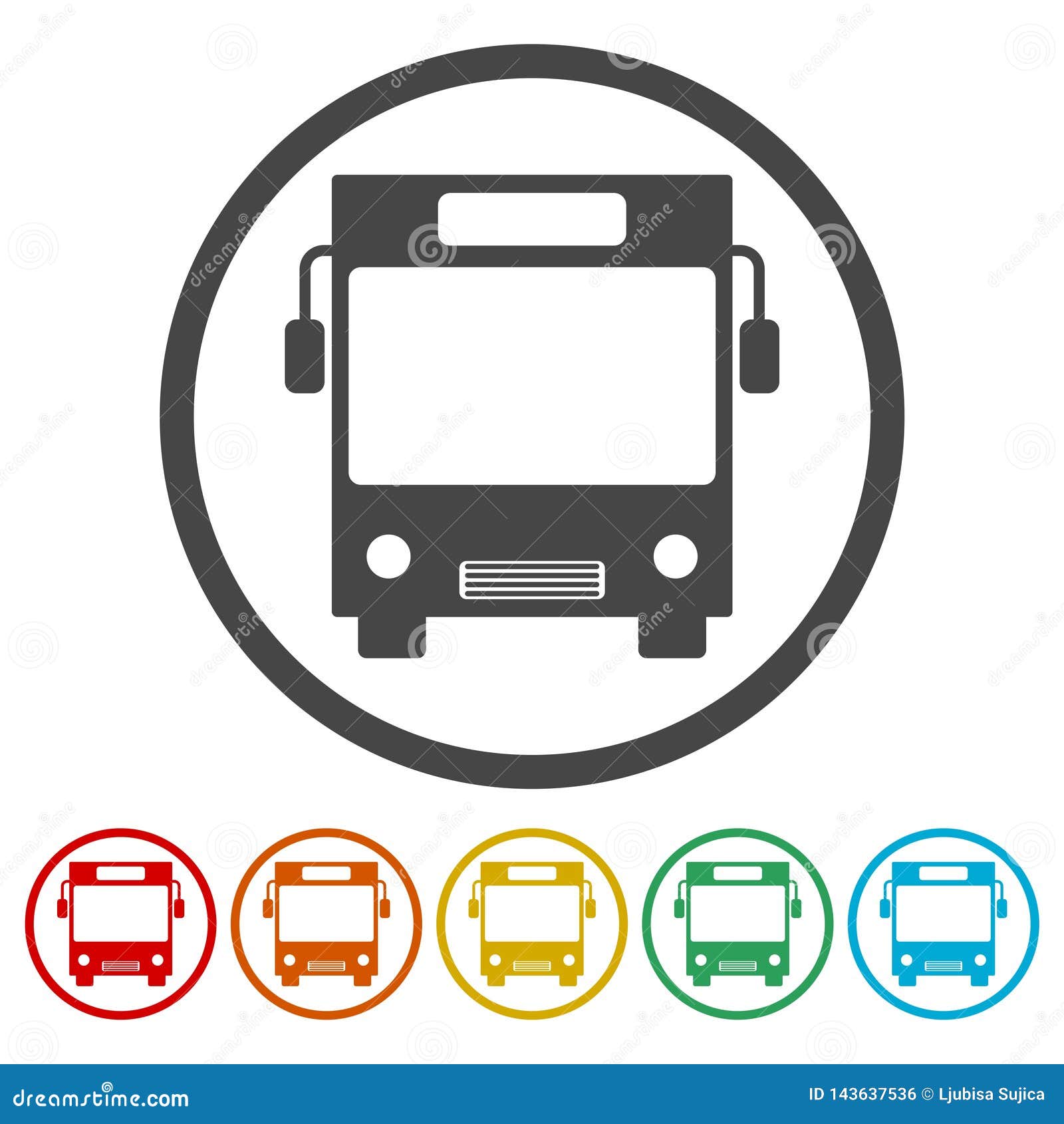Bus Symbol, Bus Icon Vector Stock Illustration - Illustration of ...