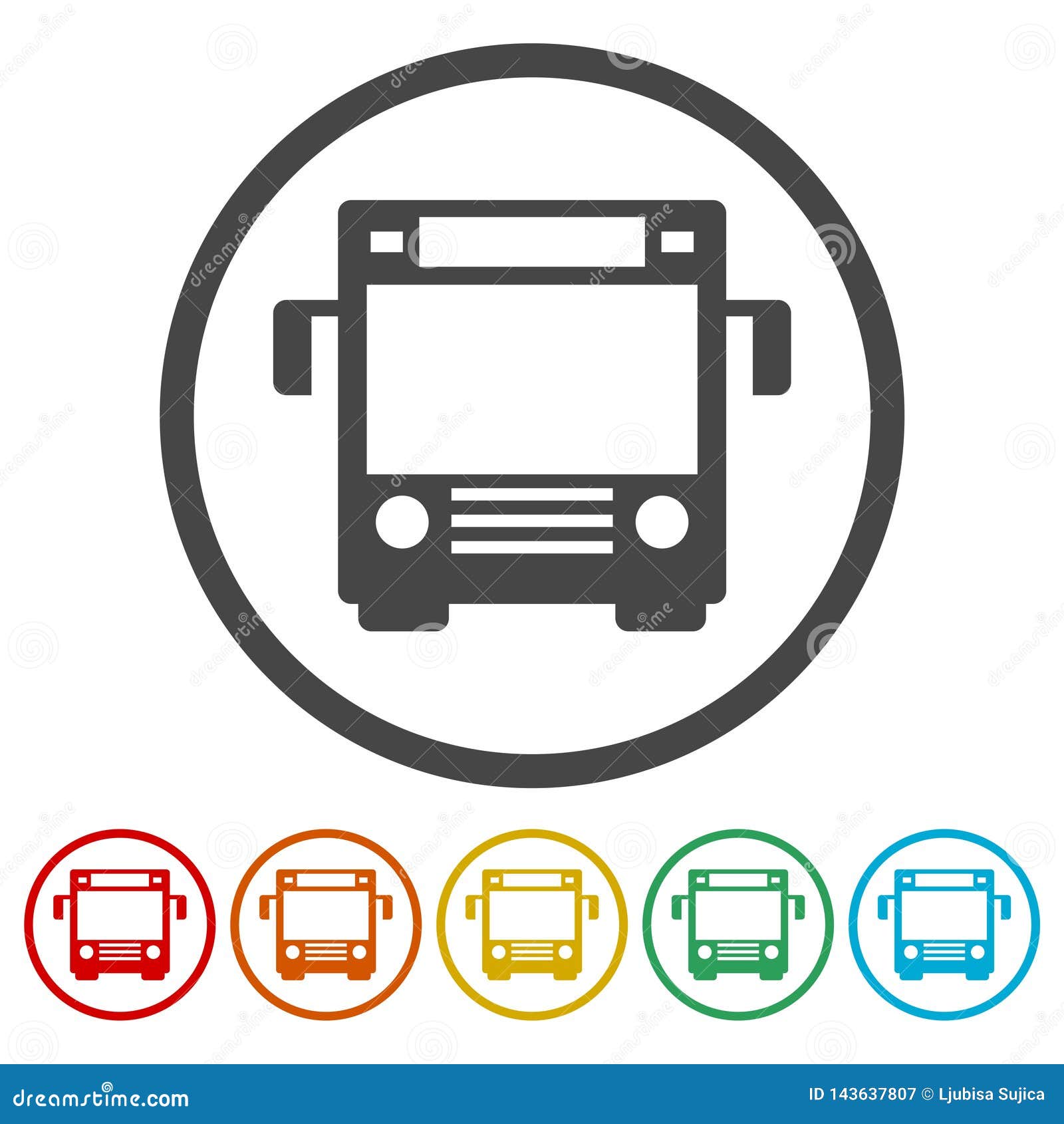 Bus Symbol, Bus Icon Vector Stock Illustration - Illustration of black ...