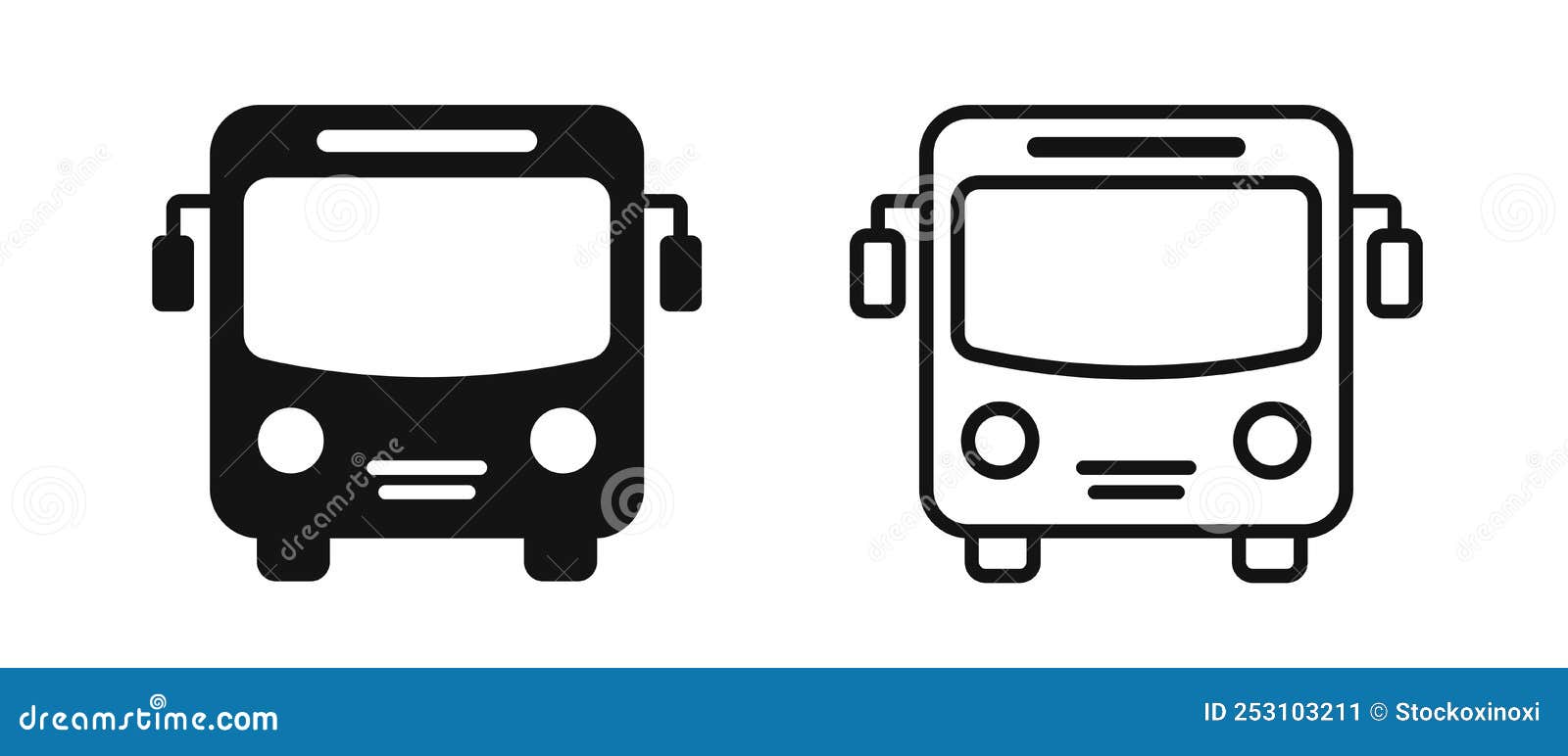 Bus Symbol Bus Stop Sign Symbol Vector Icon Stock Vector - Illustration ...