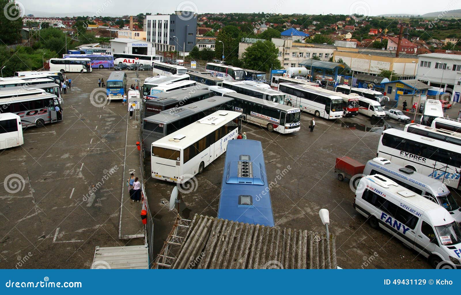 Bus terminal editorial stock image. Image of minibuses - 49431129