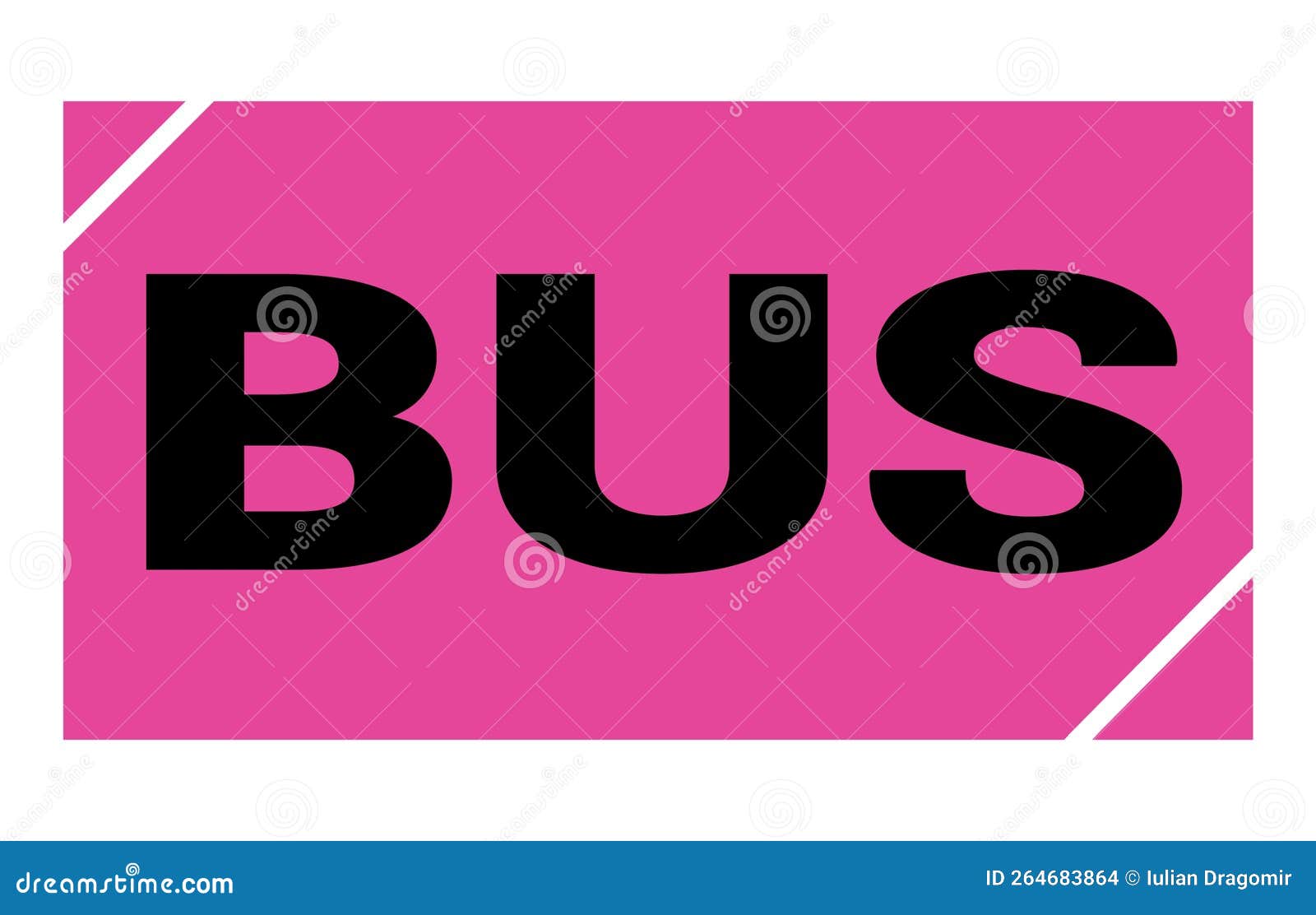 BUS Text Written on Pink-black Stamp Sign Stock Illustration ...