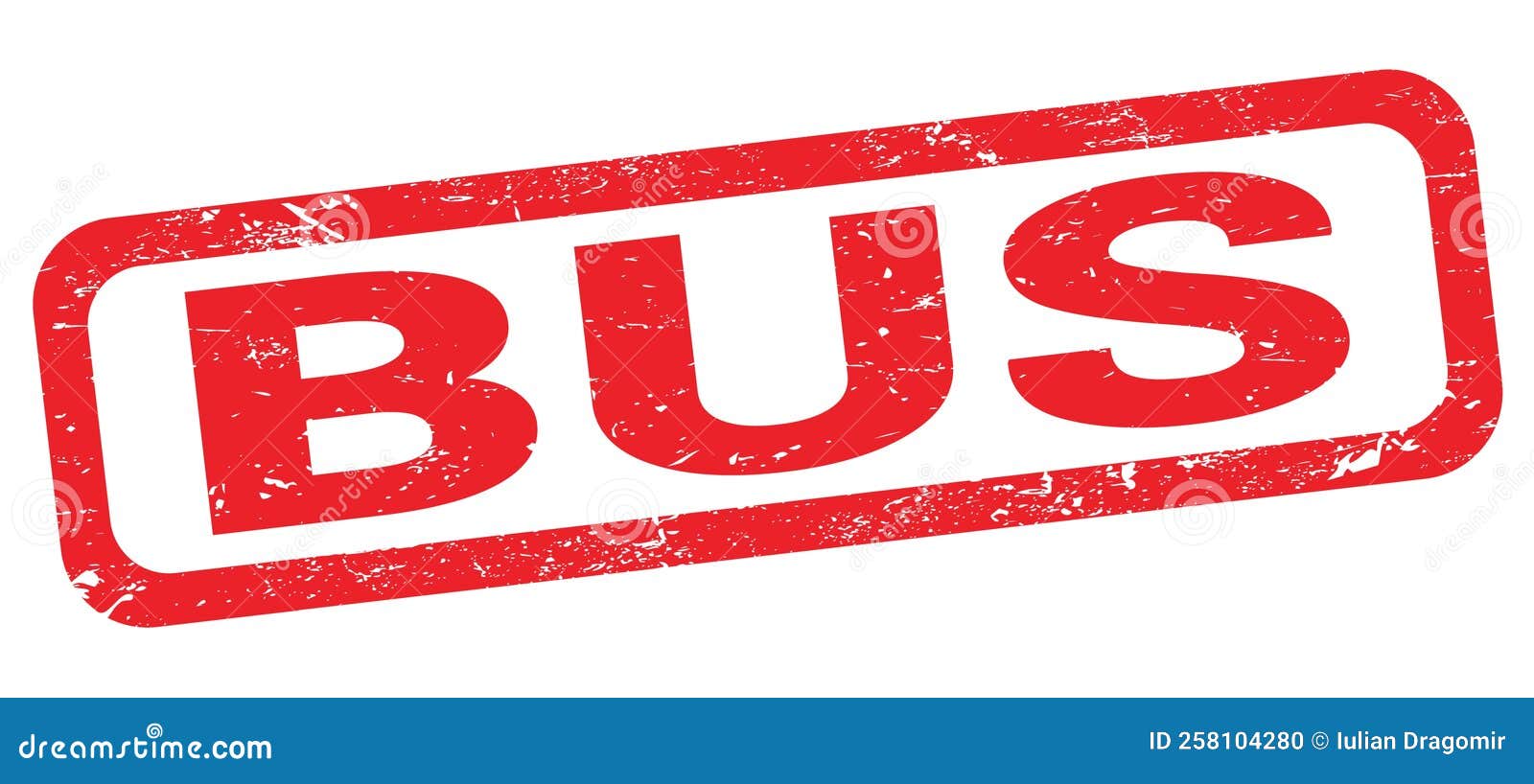 BUS Text Written on Red Rectangle Stamp Stock Illustration ...