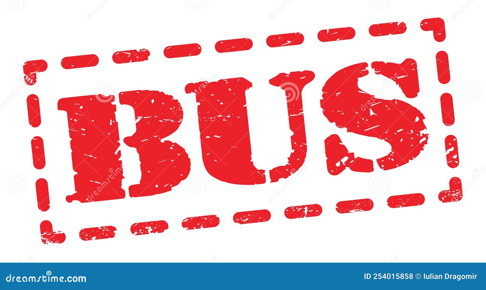 BUS Text Written on Red Stamp Sign Stock Illustration - Illustration of ...