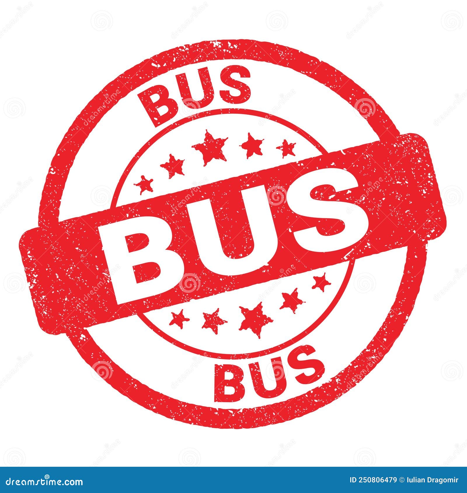 BUS Text Written on Red Stamp Sign Stock Illustration - Illustration of ...