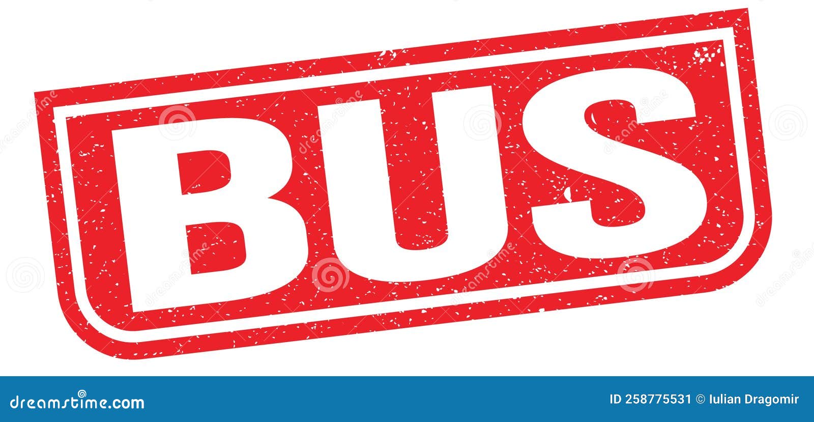 BUS Text Written on Red Stamp Sign Stock Illustration - Illustration of ...