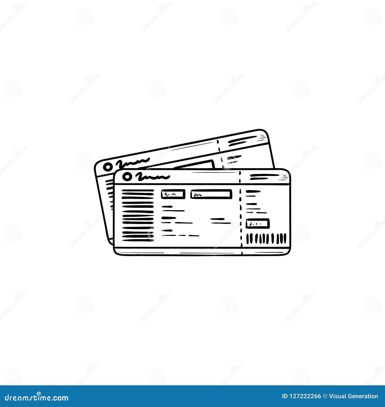 Bus Tickets Hand Drawn Outline Doodle Icon. Stock Vector - Illustration ... Bus Tickets Hand Drawn Outline Doodle Icon. Stock Vector - Illustration ...