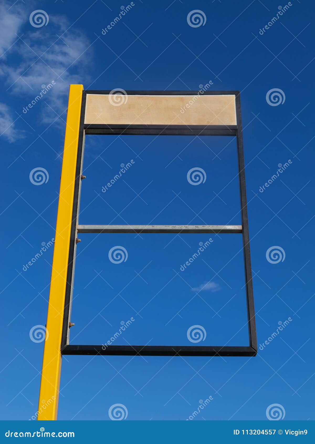 Bus Timetable Against the Blue Sky Stock Image - Image of timetable ...
