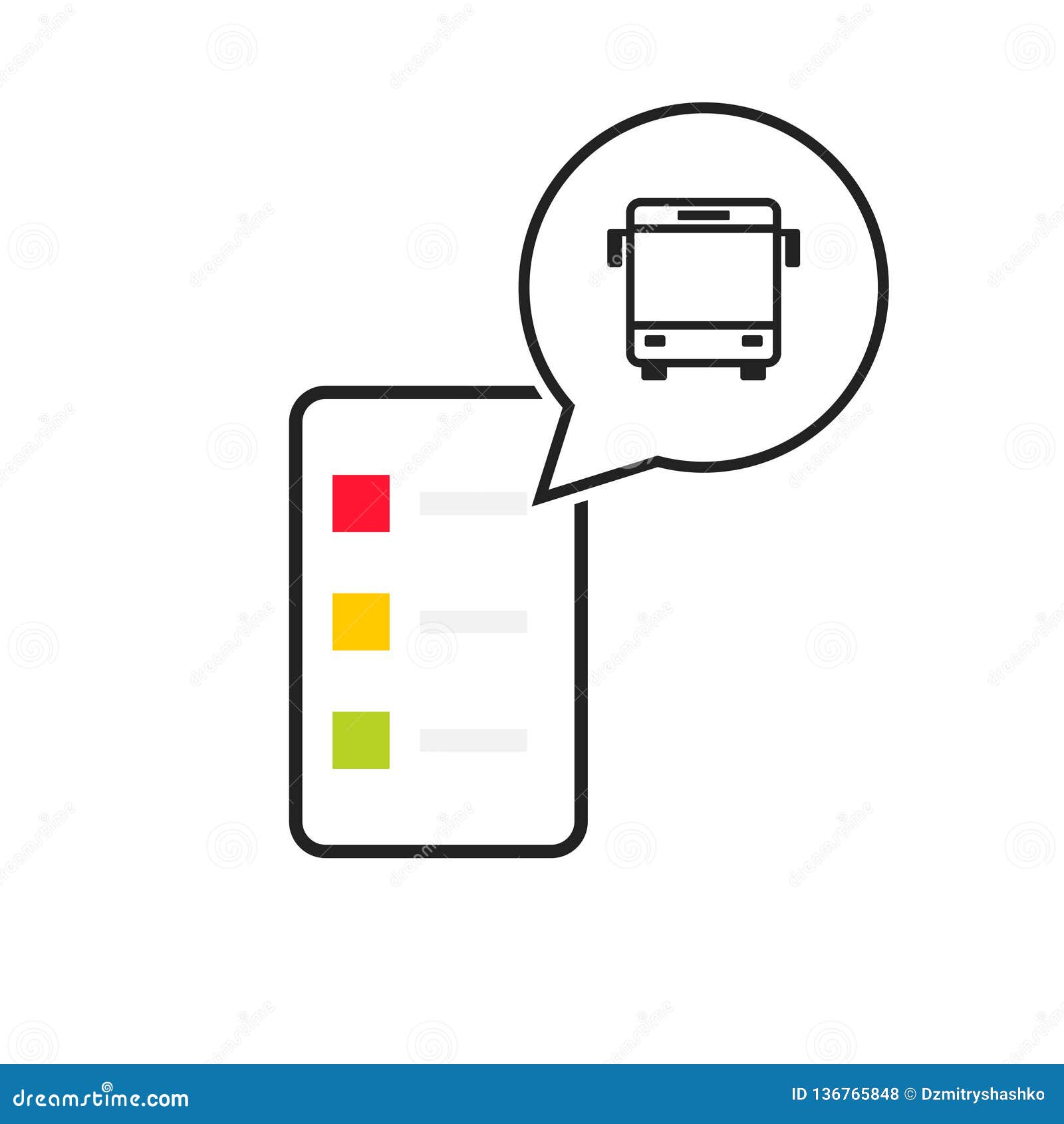 Bus tracking icon stock vector. Illustration of simple - 136765848