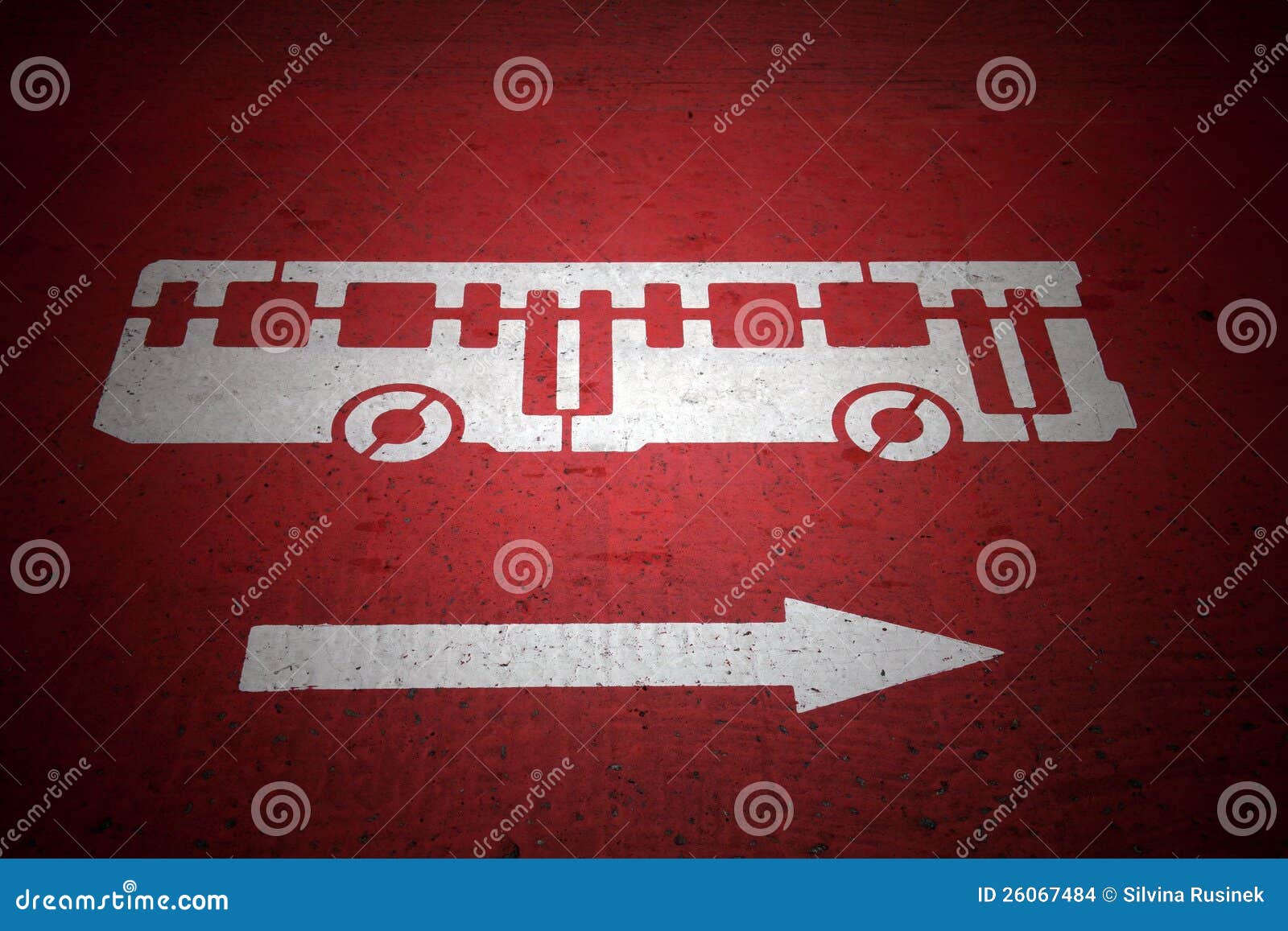 Bus and Traffic Direction Sign Stock Photo - Image of travel, notice ...