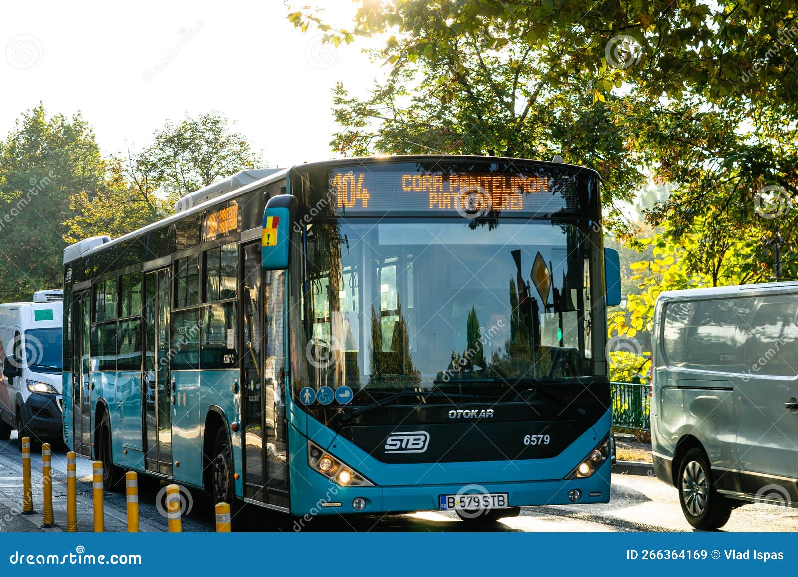 Bus in Traffic. STB Public Transport Bucharest, Romania, 2022 Editorial ...