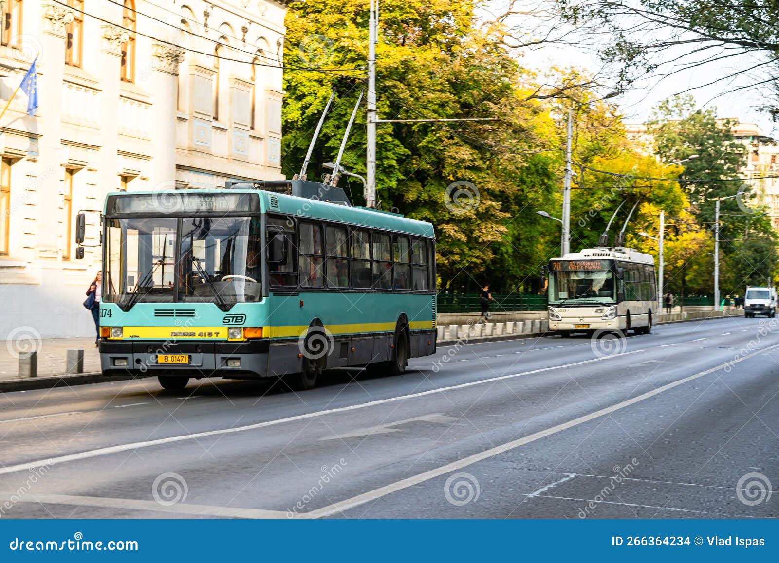 Bus in Traffic. STB Public Transport Bucharest, Romania, 2022 Editorial ...