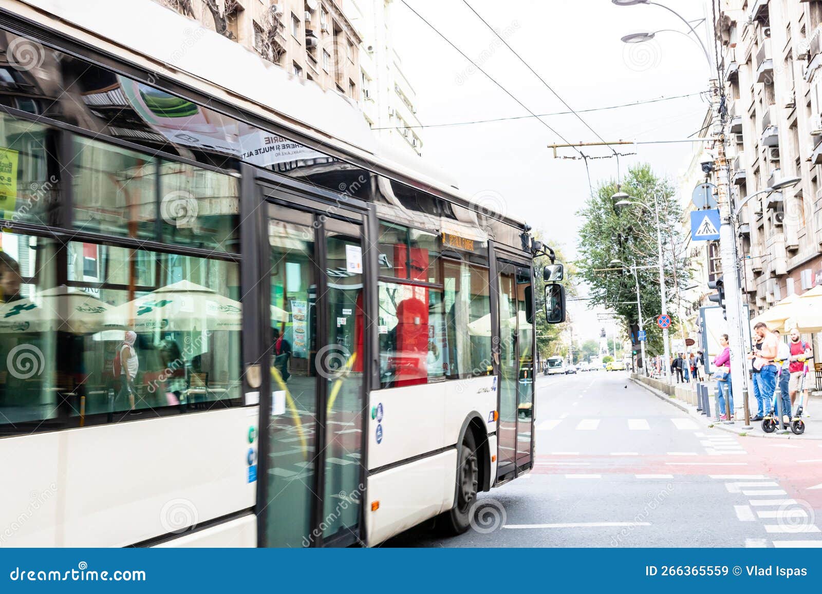 Bus in Traffic. STB Public Transport Bucharest, Romania, 2022 Editorial ...