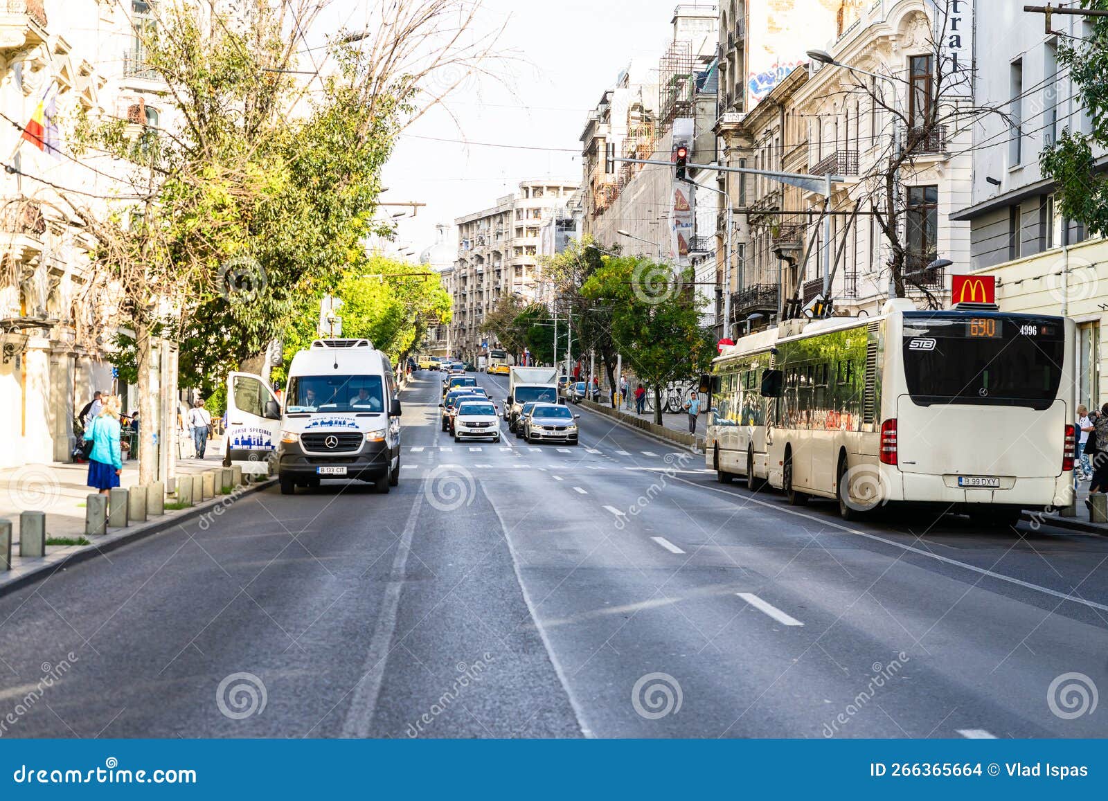 Bus in Traffic. STB Public Transport Bucharest, Romania, 2022 Editorial ...