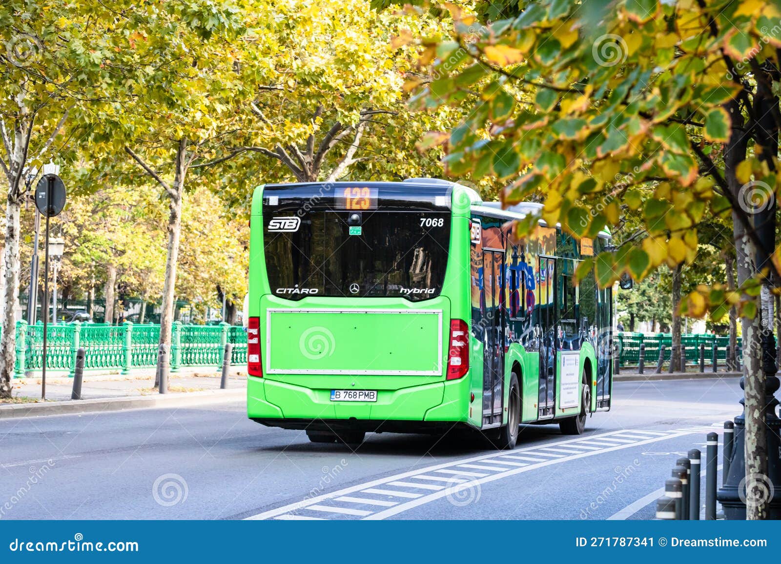 Bus in Traffic. STB Public Transport Bucharest, Romania, 2022 Editorial ...