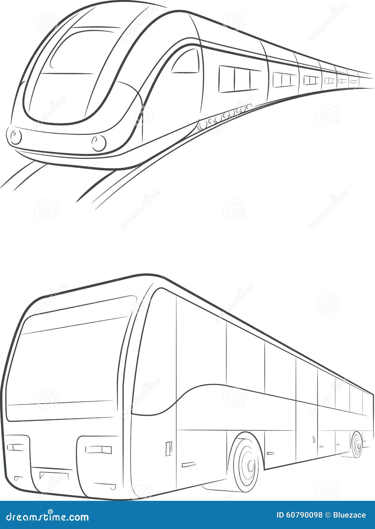 Train Drawing Outline