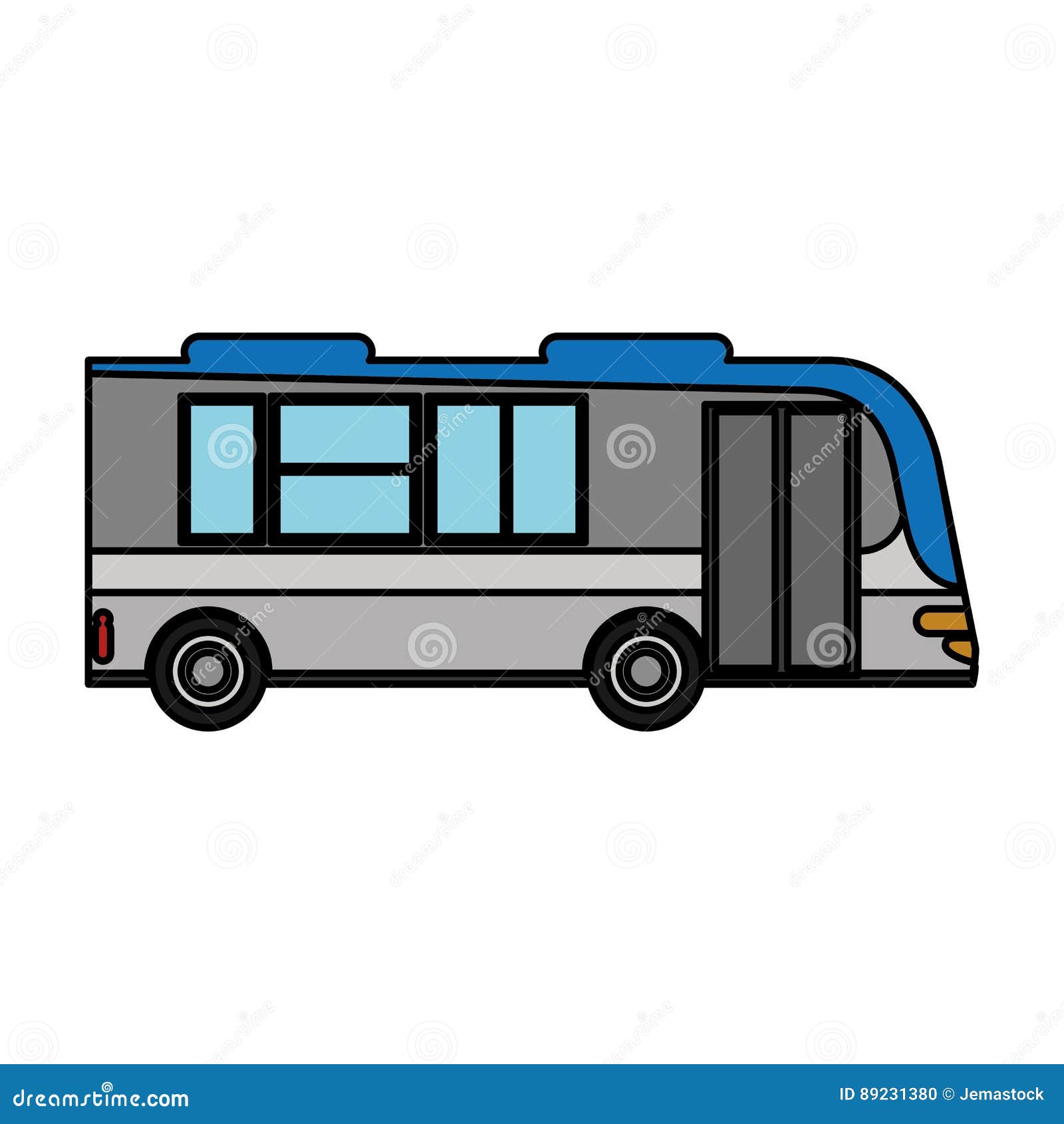 Bus transport urban public stock illustration. Illustration of modern ...