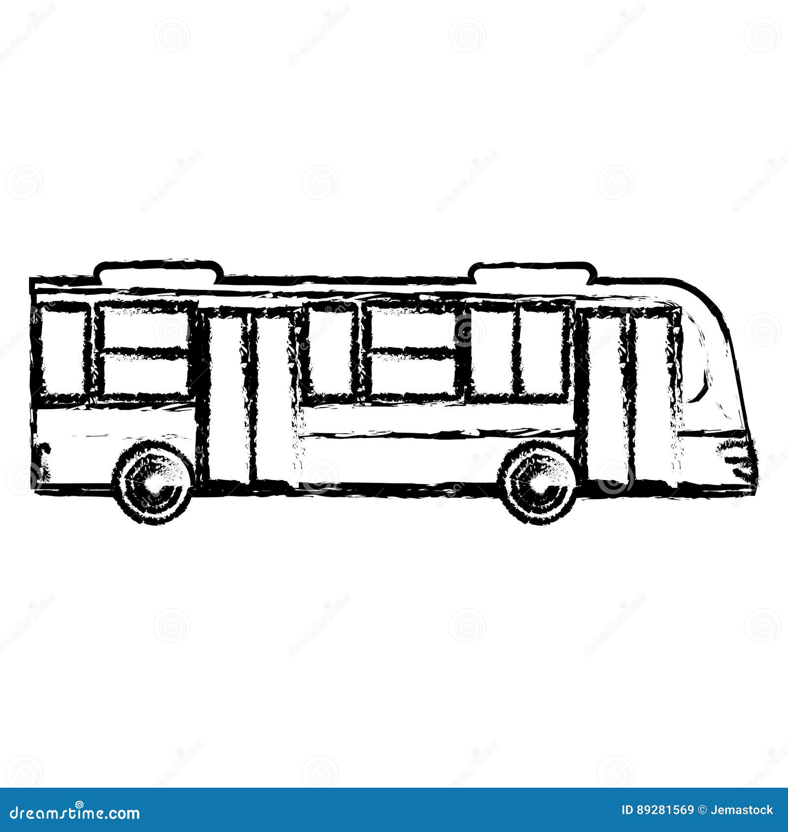 Bus Transport Vehicle Sketch Stock Illustration - Illustration of drive ...