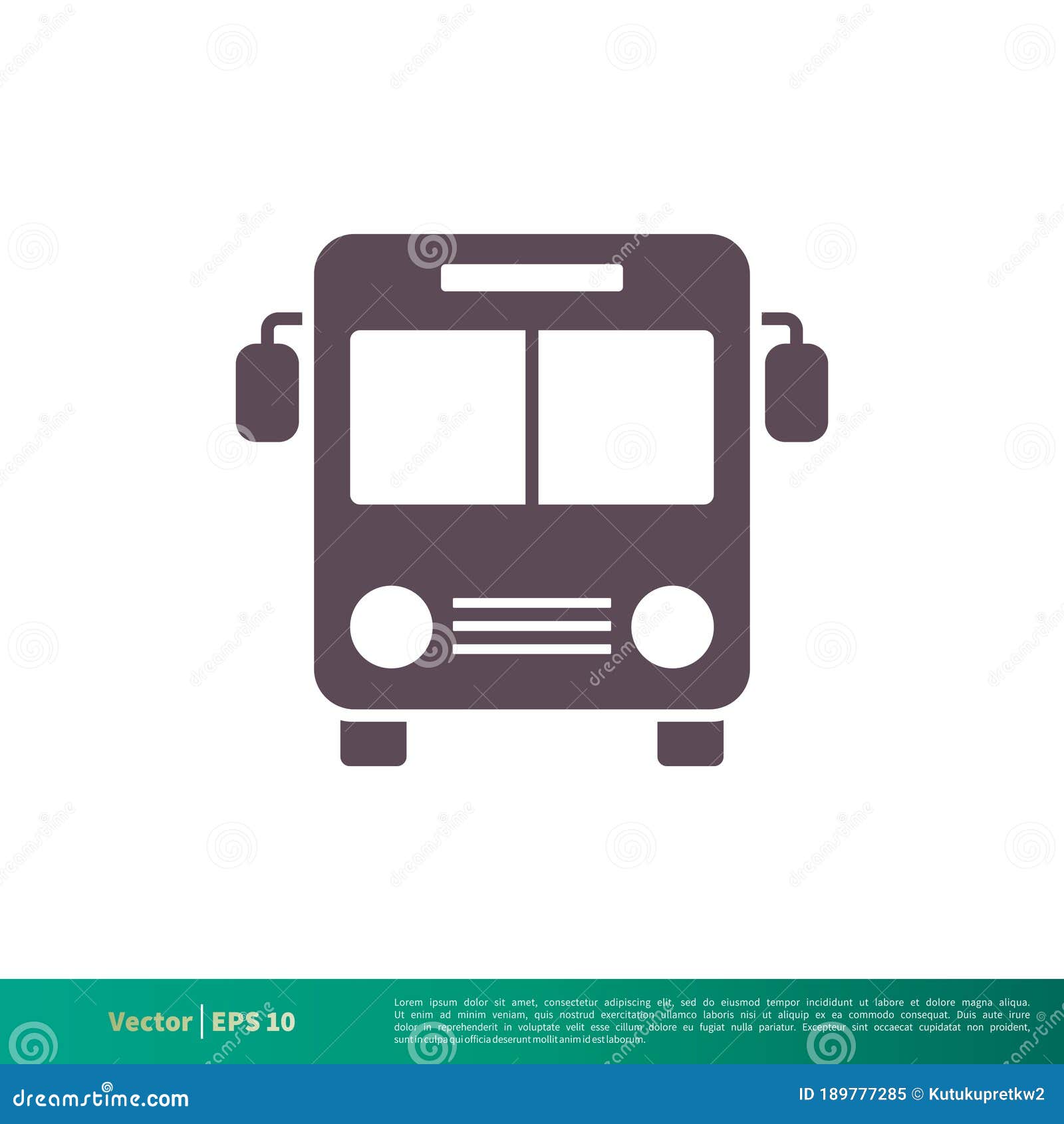 Bus, Transportation Icon Vector Logo Template Illustration Design ...