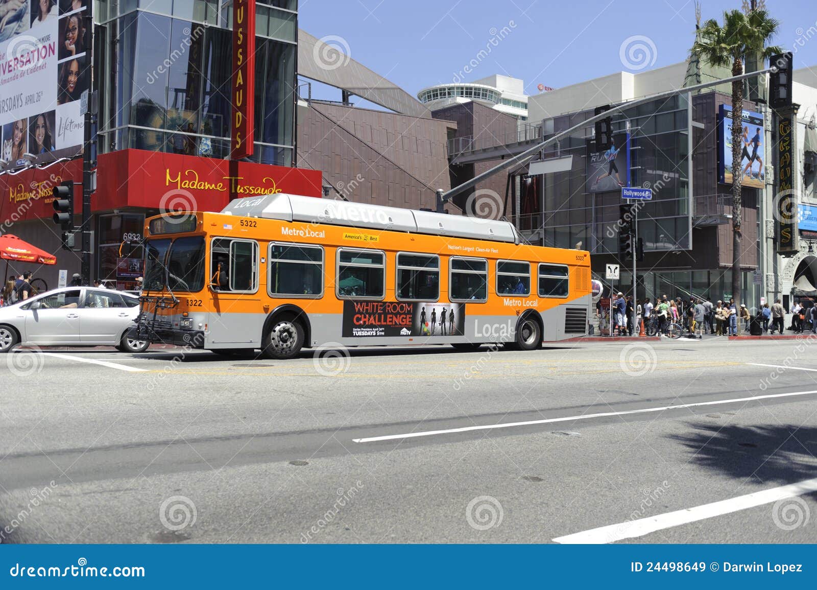 Bus Transportation in Los Angeles Editorial Stock Image - Image of road ...