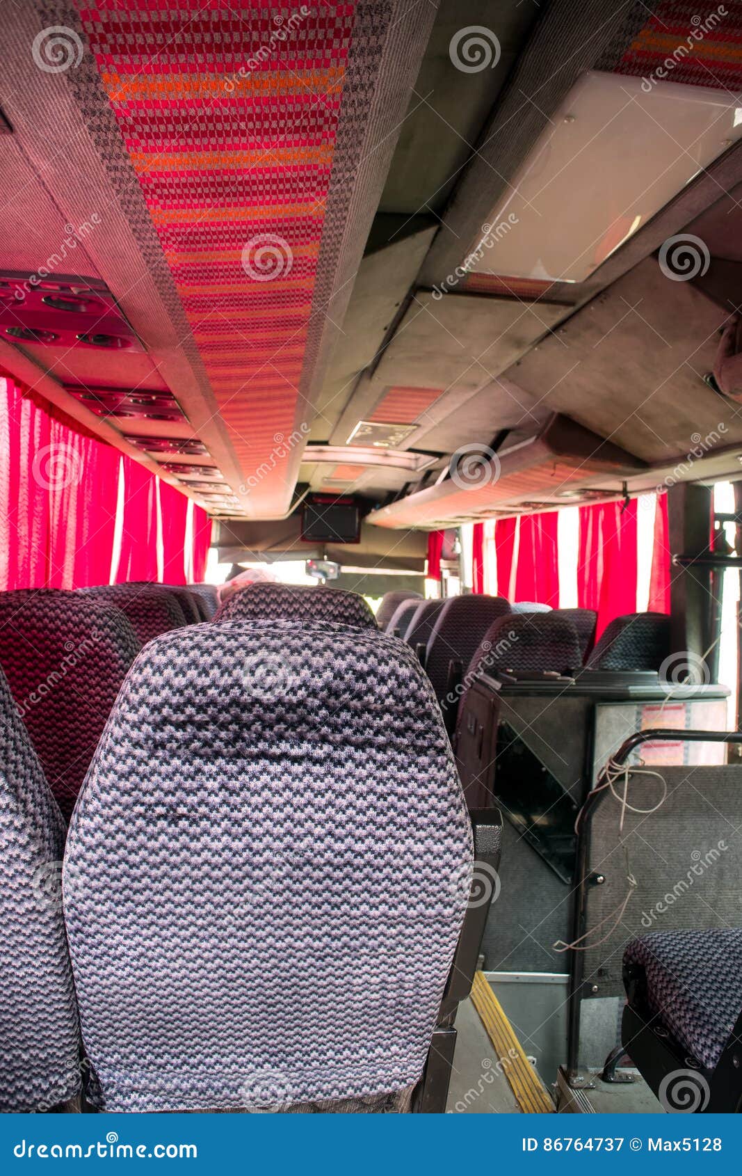 Bus Travel Empty Seats in Cabin Stock Image - Image of business, route ...