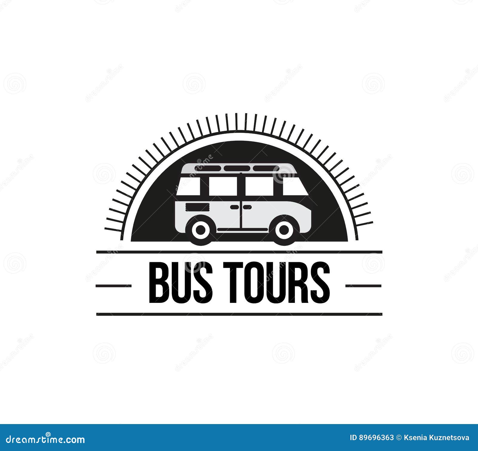 The bus trip logo stock vector. Illustration of transport - 89696363