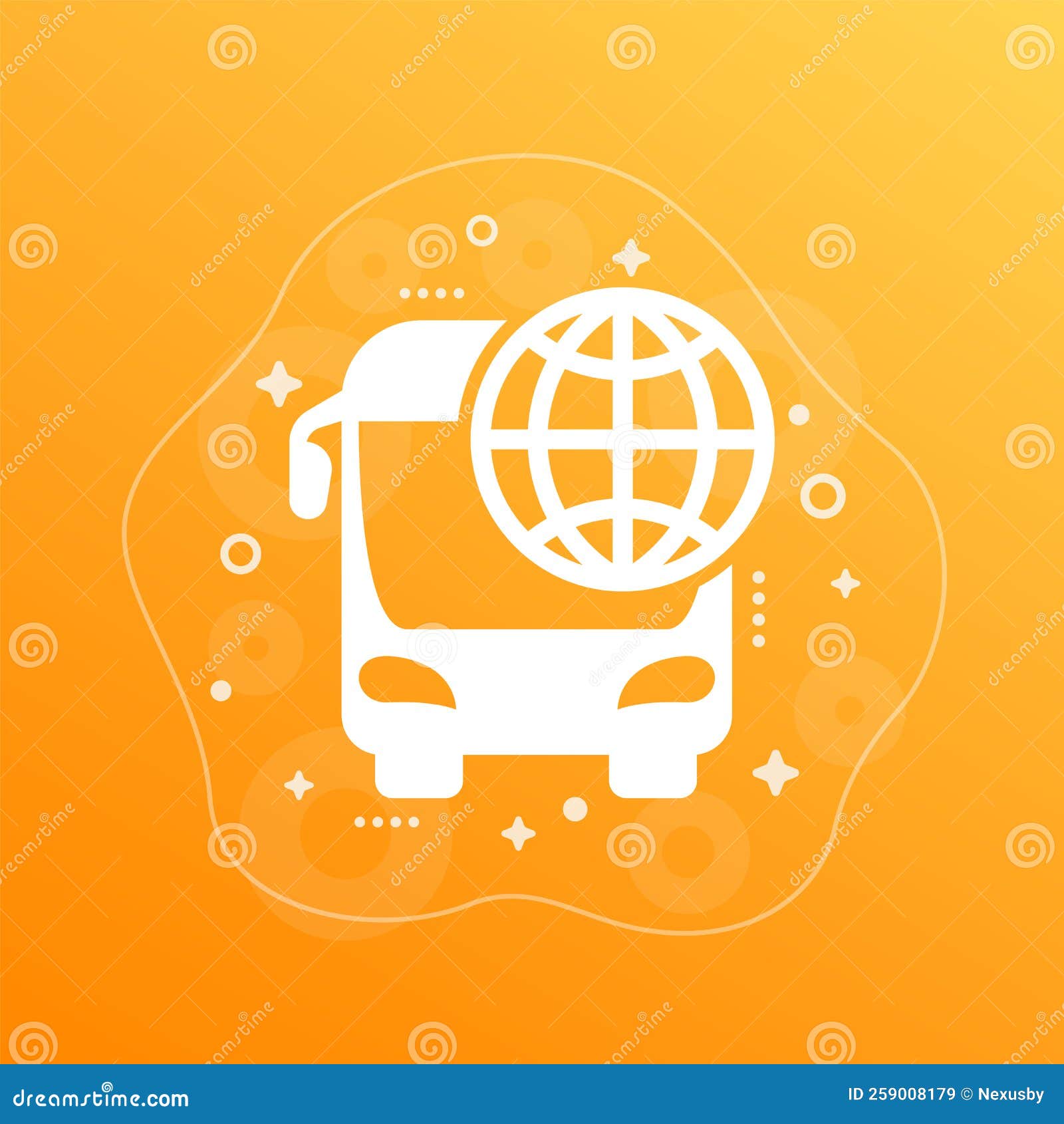 Bus Trip or Tour Icon, Vector Stock Vector - Illustration of tour ...