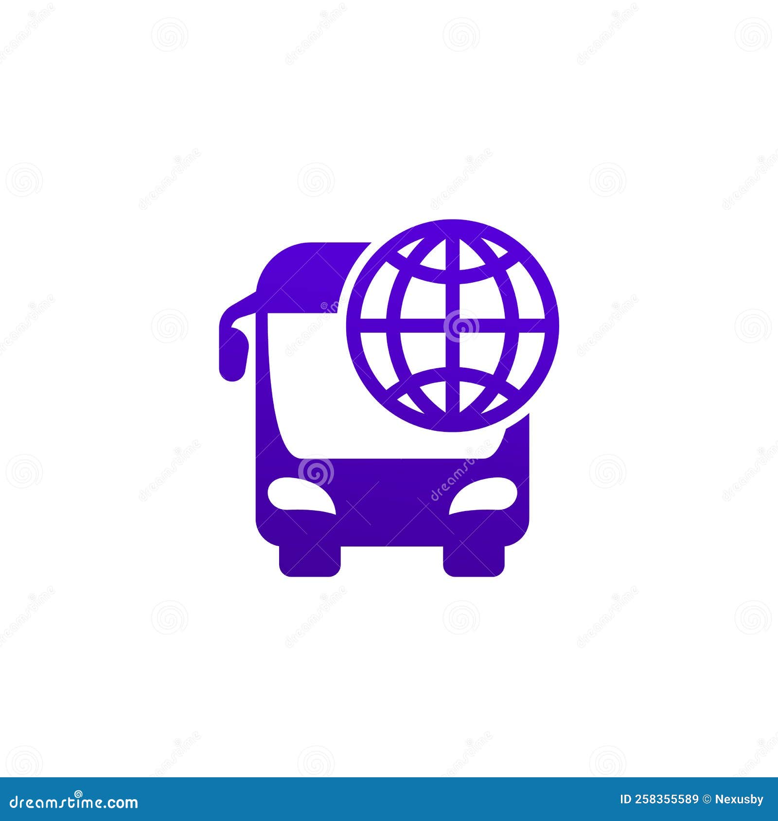Bus Trip or Tour Icon on White Stock Vector - Illustration of tour ...