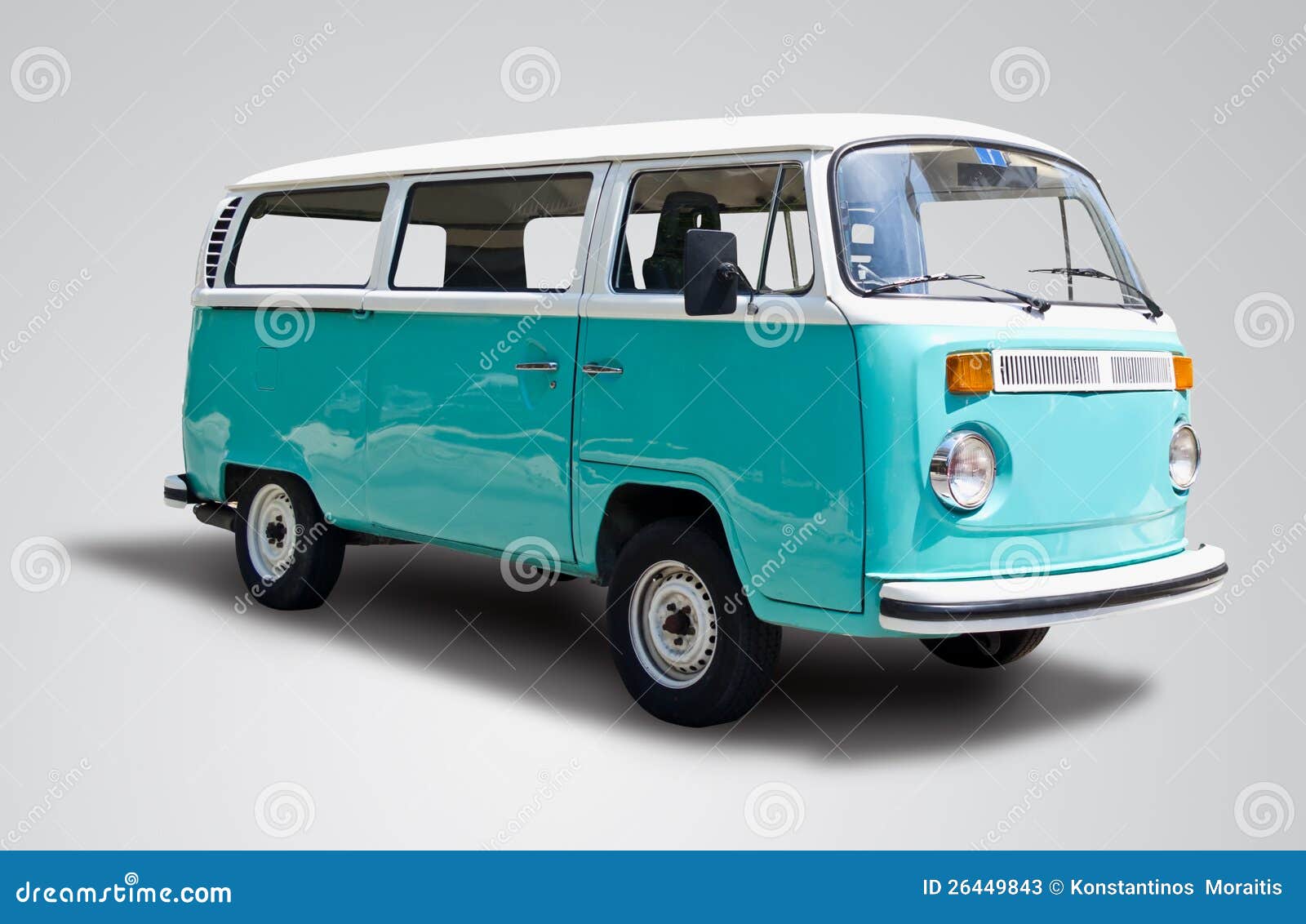 Bus van stock image. Image of turquoise, europe, oldfashioned - 26449843