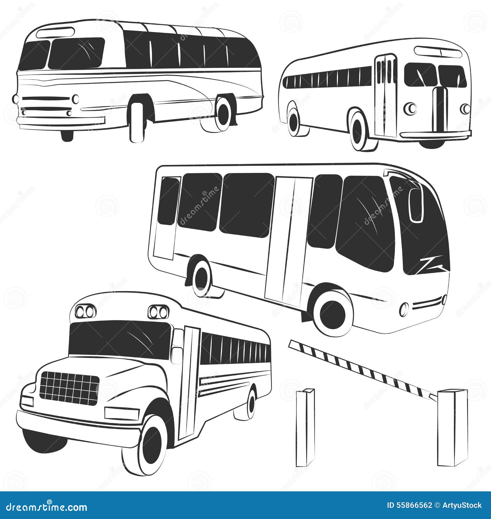 Bus vector stock vector. Illustration of ride, accessibility - 55866562