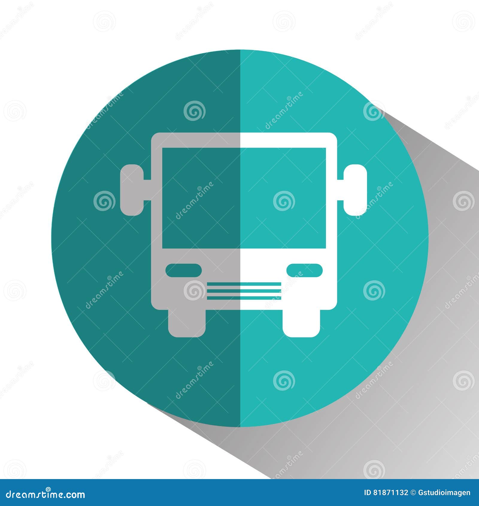 Bus vehicle isolated icon stock vector. Illustration of travel - 81871132